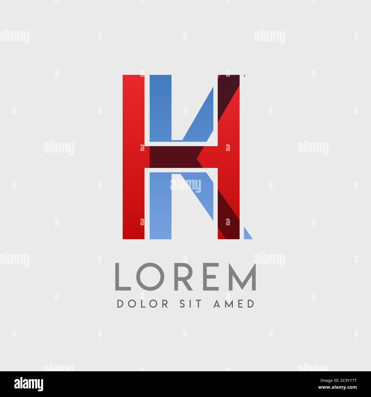 HK logo letters with blue and red gradation Stock Vector Image & Art ...