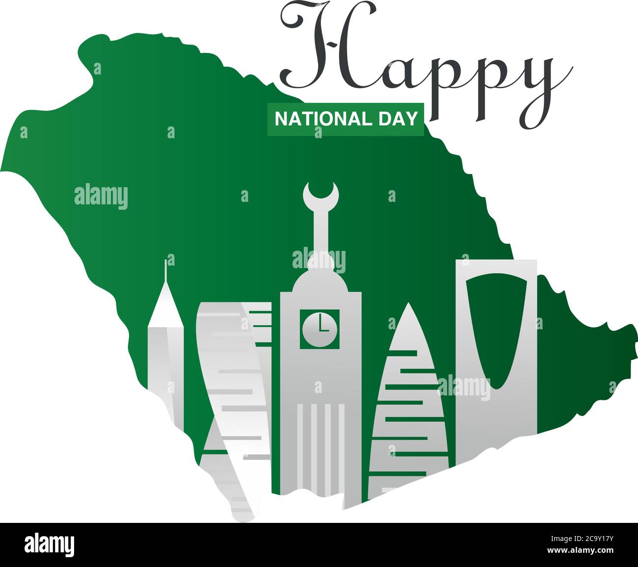 happy national day, Kingdom of Saudi Arabia vector illustration design ...