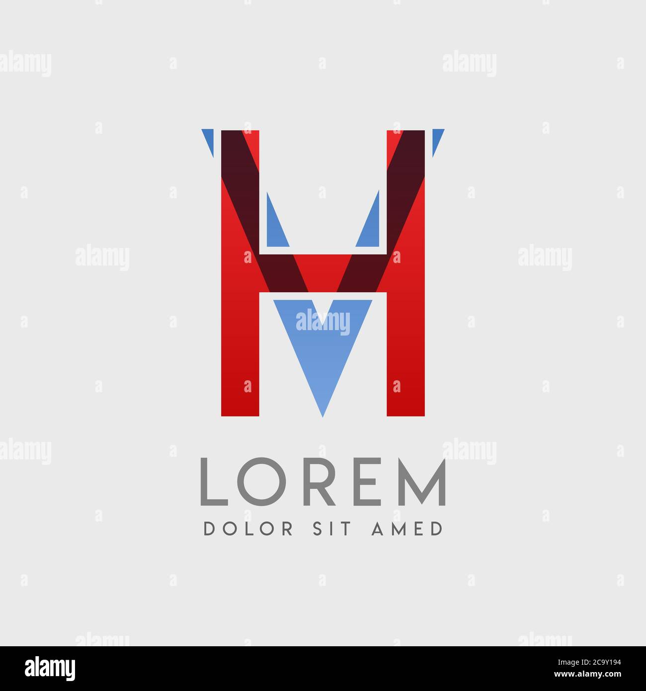 HV logo letters with blue and red gradation Stock Vector Image & Art ...