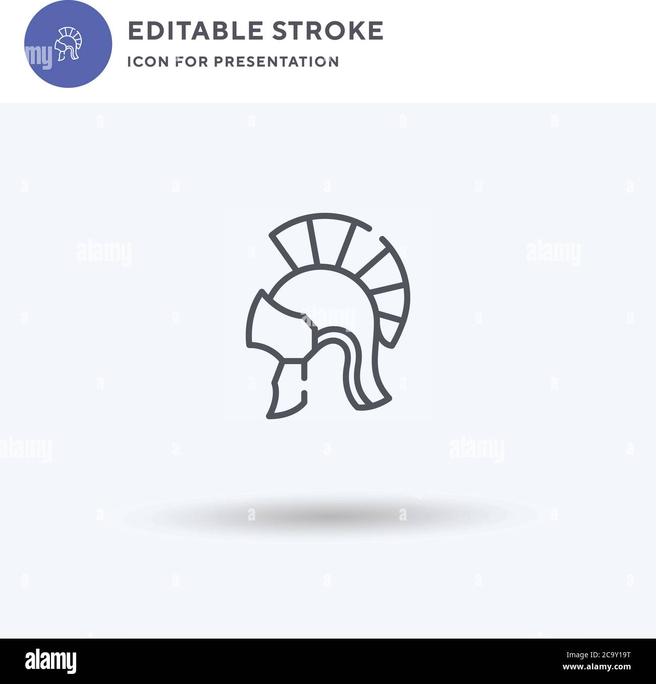 Roman Helmet icon vector, filled flat sign, solid pictogram isolated on ...