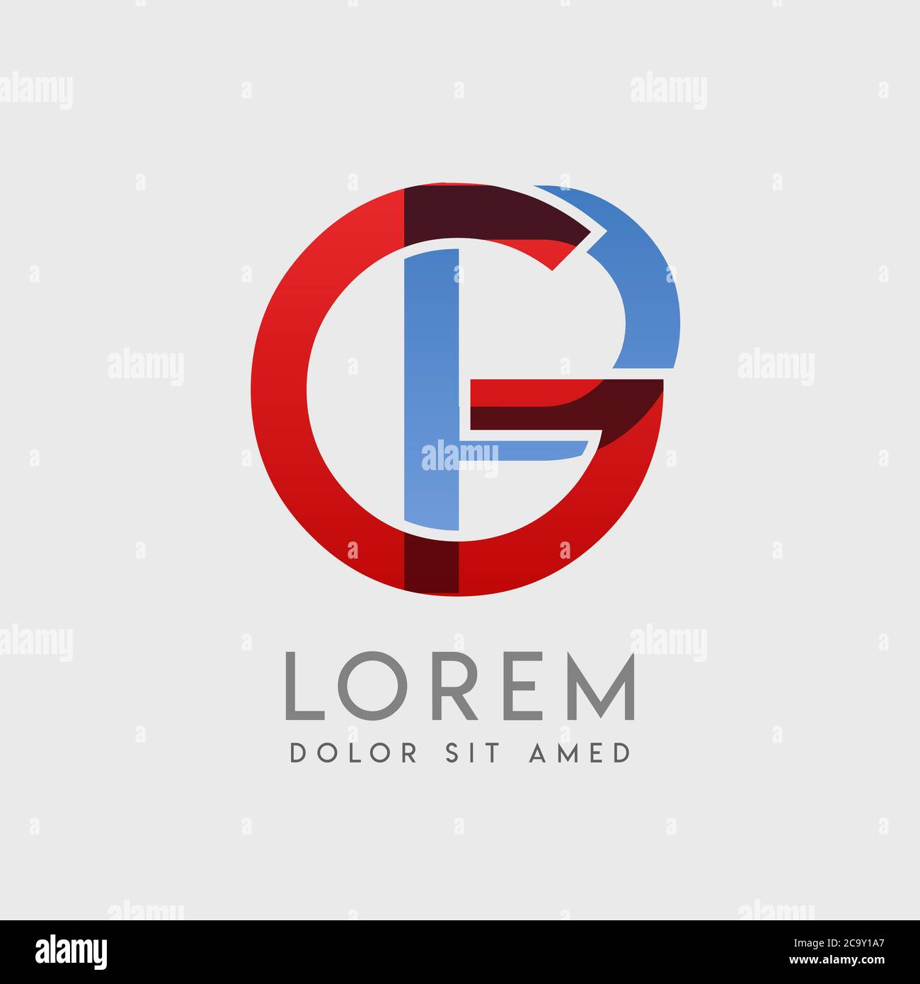 GP logo letters with blue and red gradation Stock Vector Image & Art ...