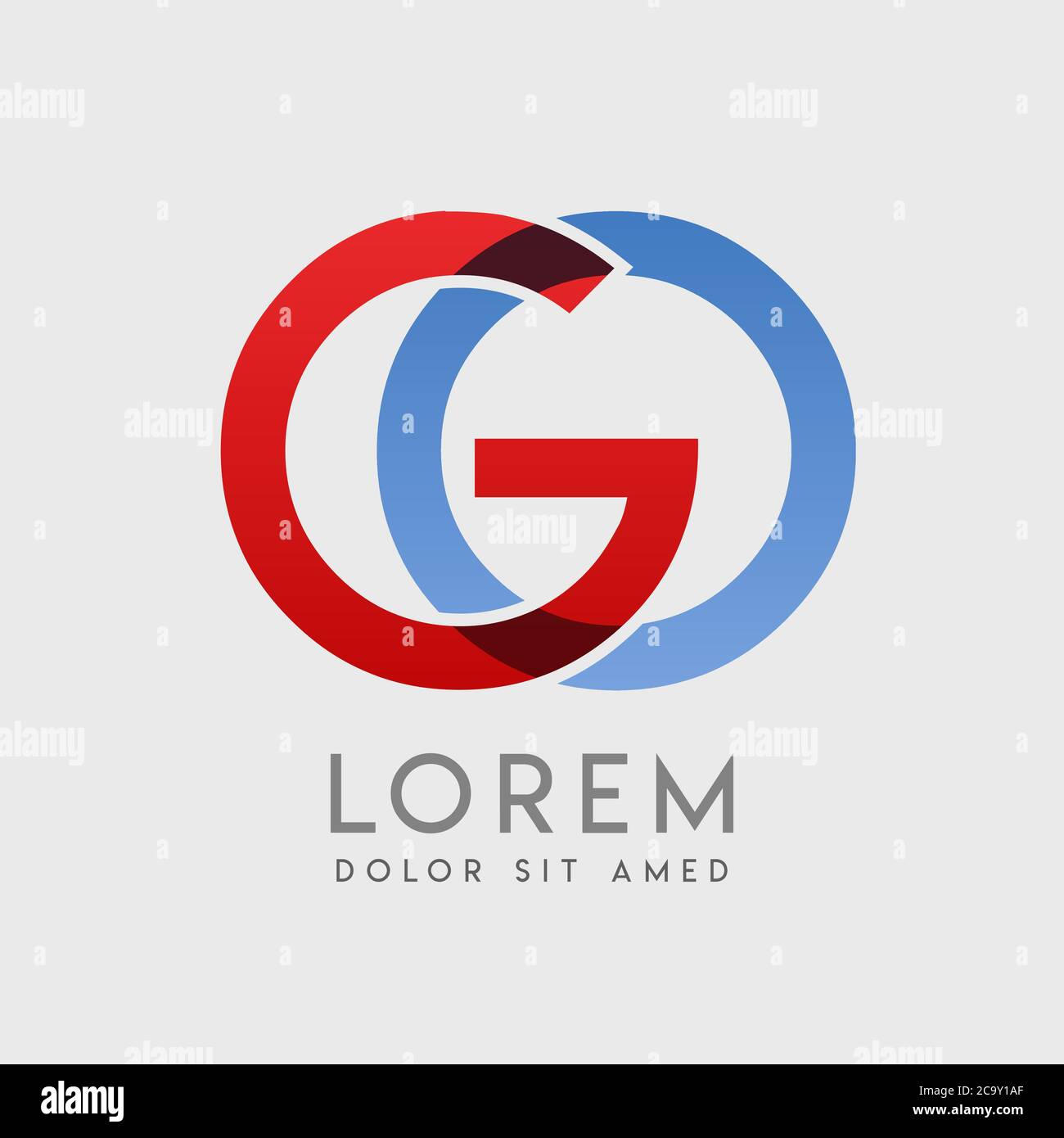 GO logo letters with blue and red gradation Stock Vector Image & Art ...