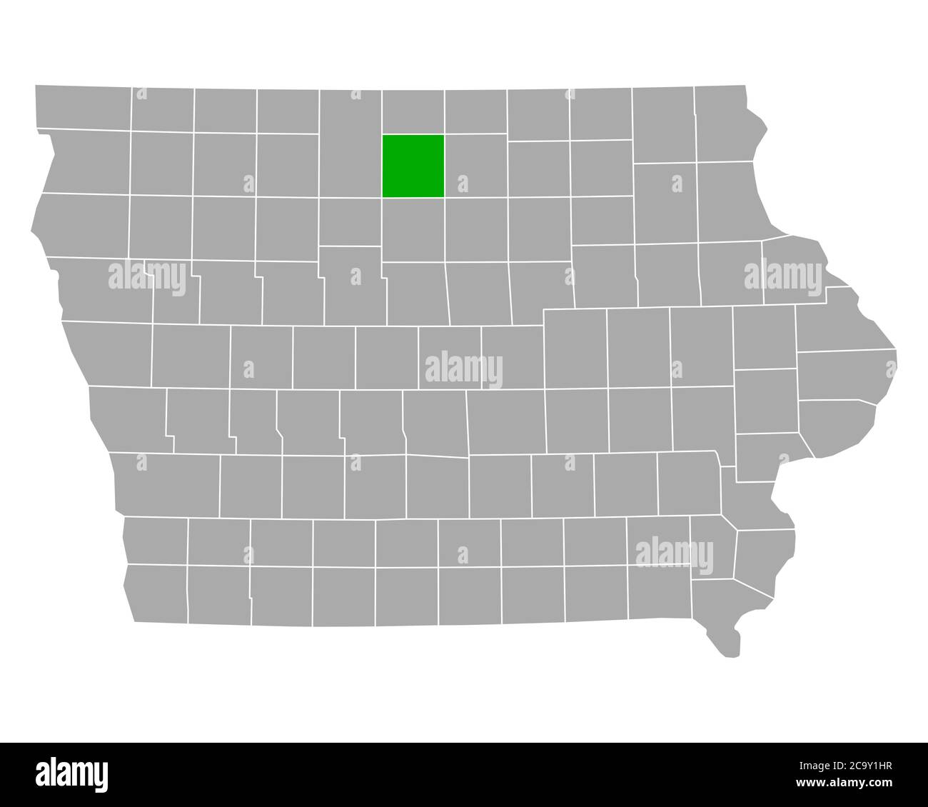 Map of Hancock in Iowa Stock Photo - Alamy