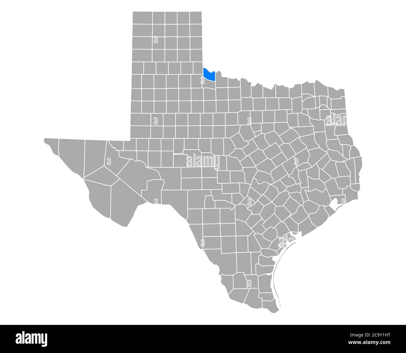 Map of Hardeman in Texas Stock Photo - Alamy