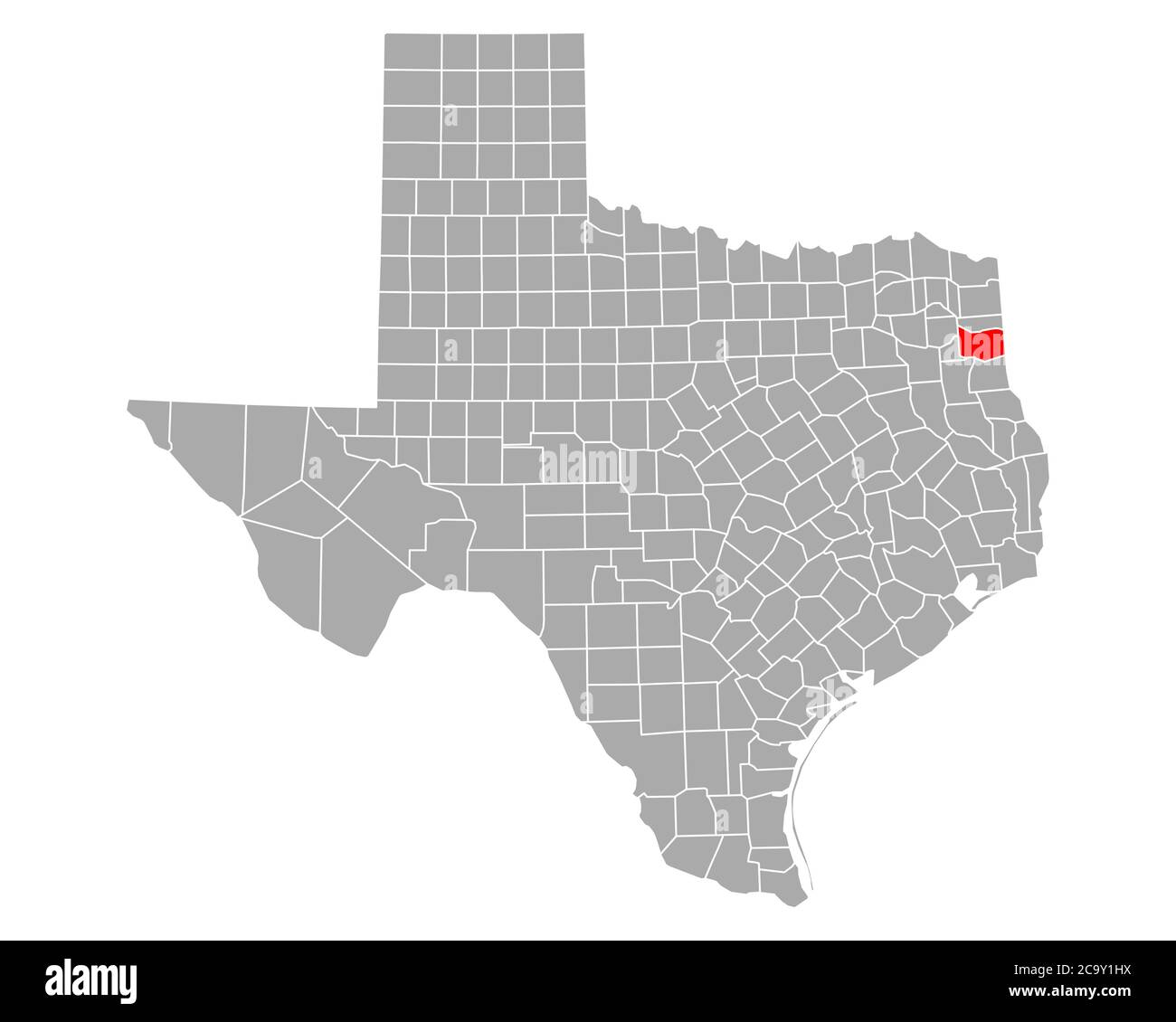 Map of Harrison in Texas Stock Photo - Alamy