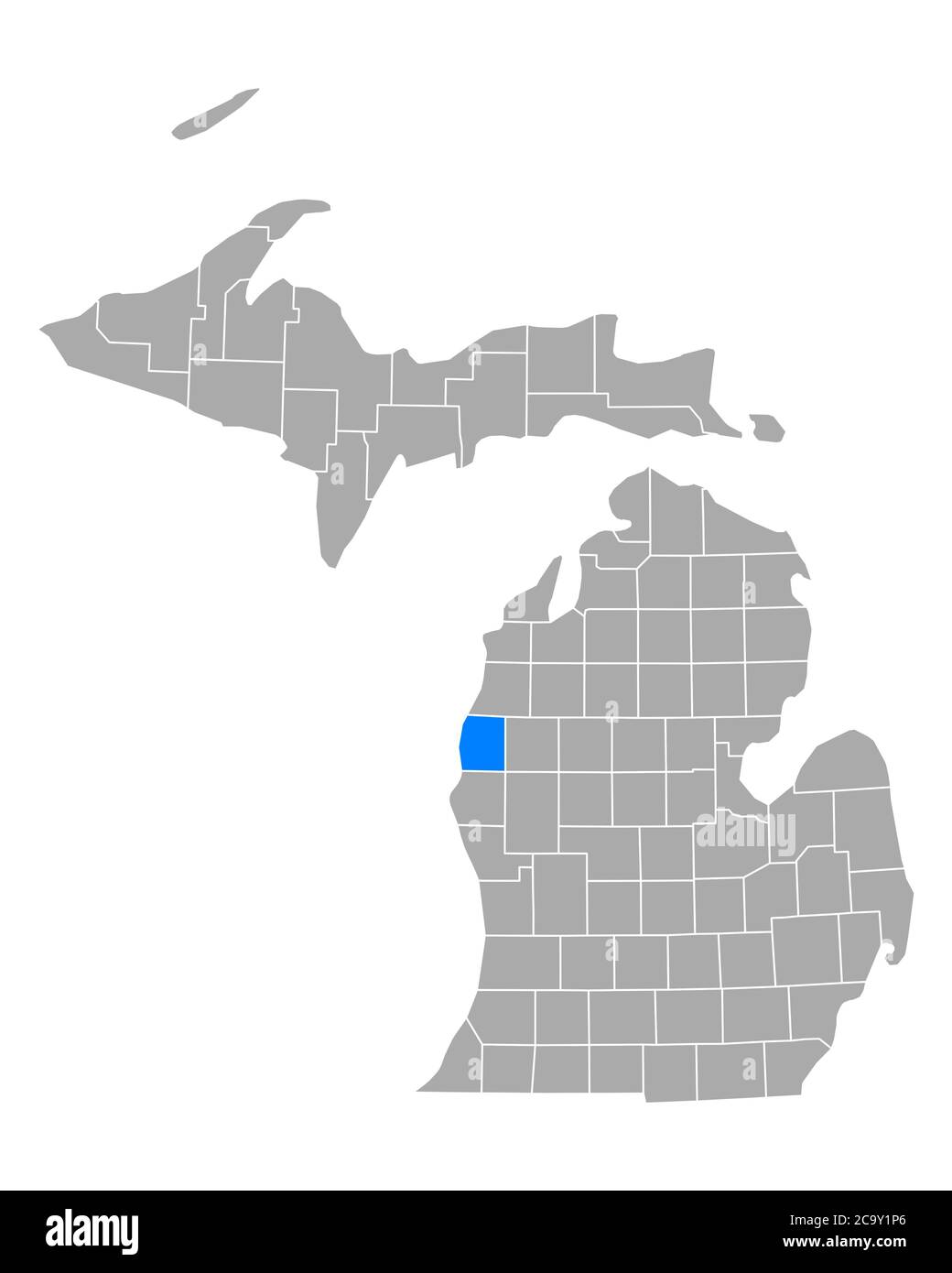 Map of Mason in Michigan Stock Photo - Alamy