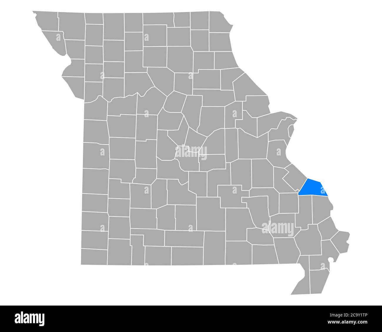 Map of Perry in Missouri Stock Photo - Alamy