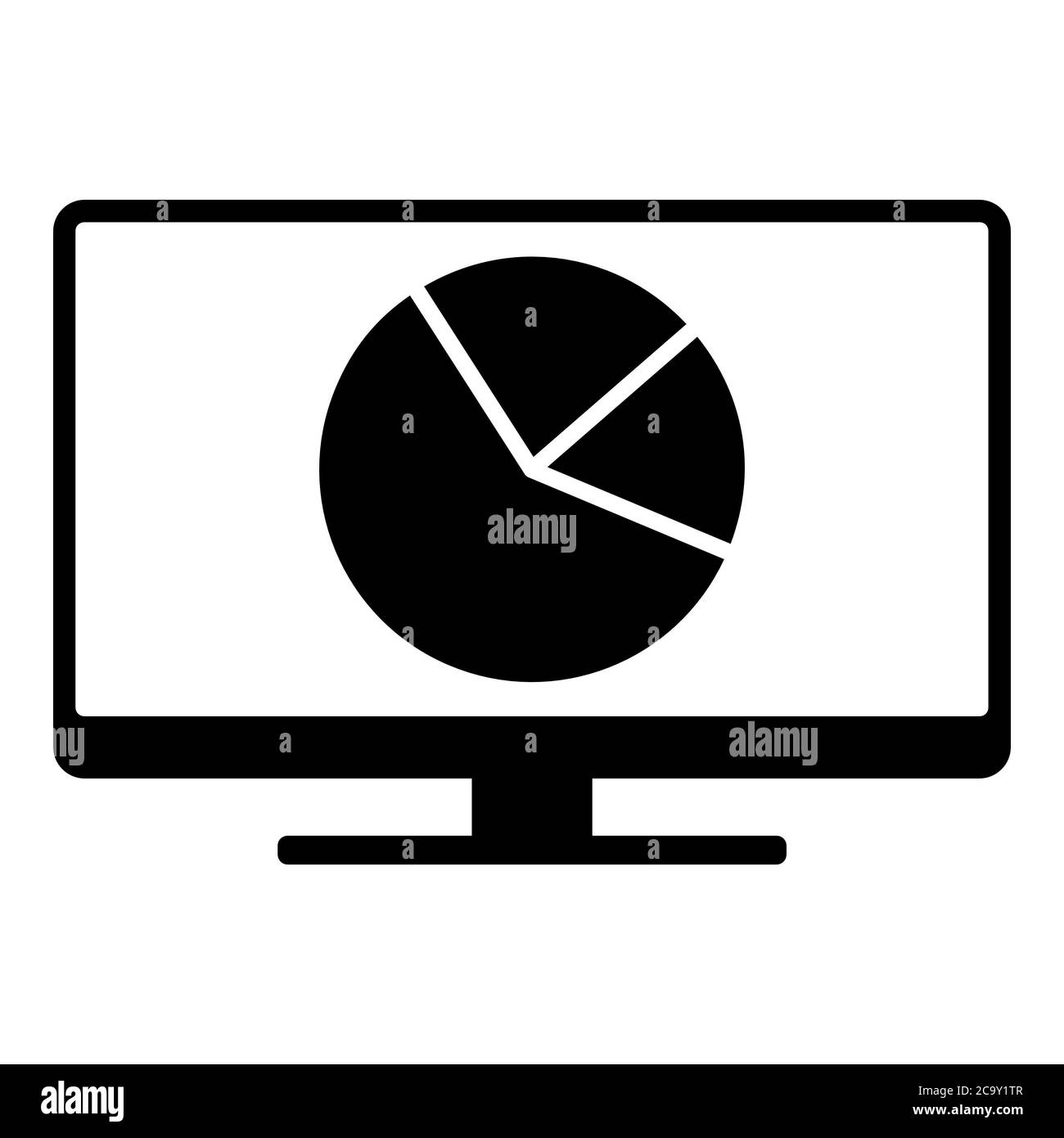 Pie chart and screen Stock Photo - Alamy