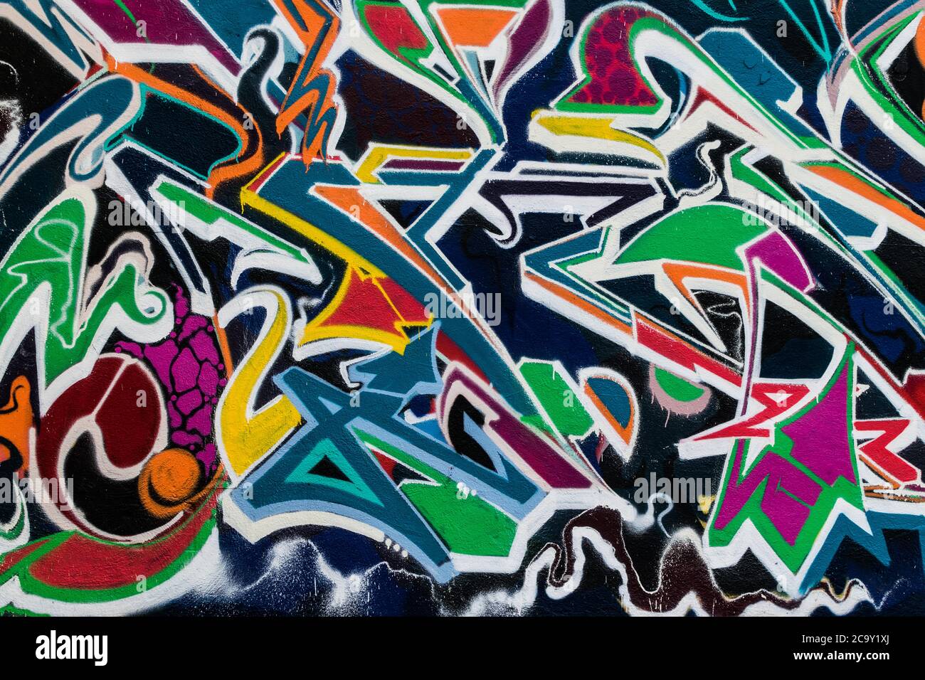 graffiti wall detail tag colorful abstract Stock Photo - Alamy