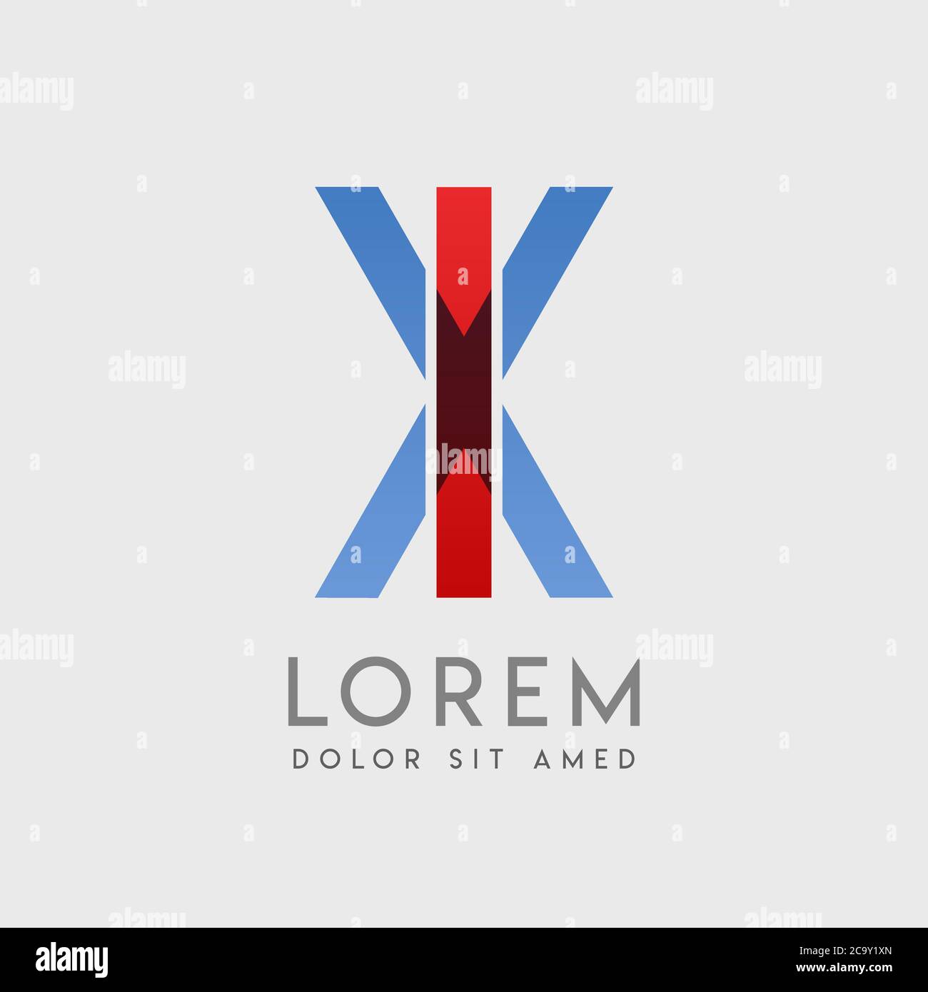 IX logo letters with blue and red gradation Stock Vector Image & Art ...