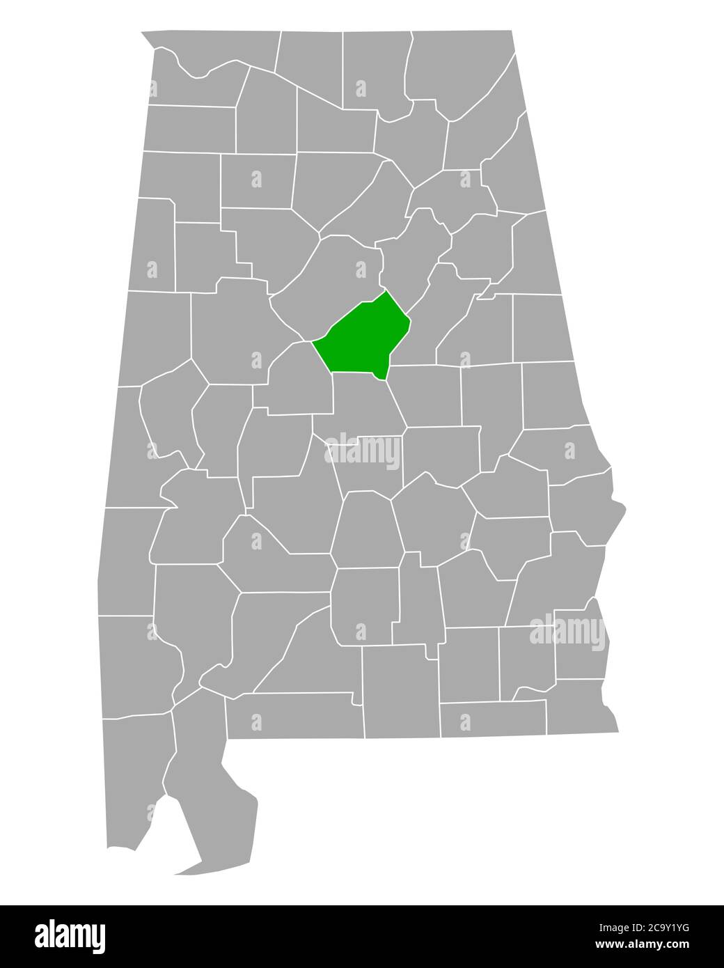 Map of Shelby in Alabama Stock Photo - Alamy