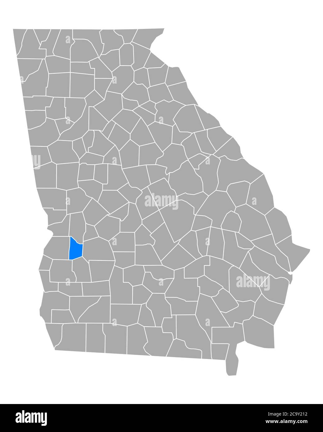 Map of Webster in Georgia Stock Photo - Alamy
