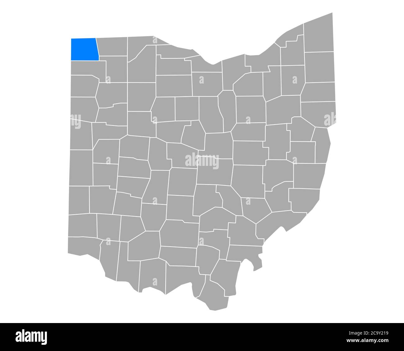Map of Williams in Ohio Stock Photo - Alamy