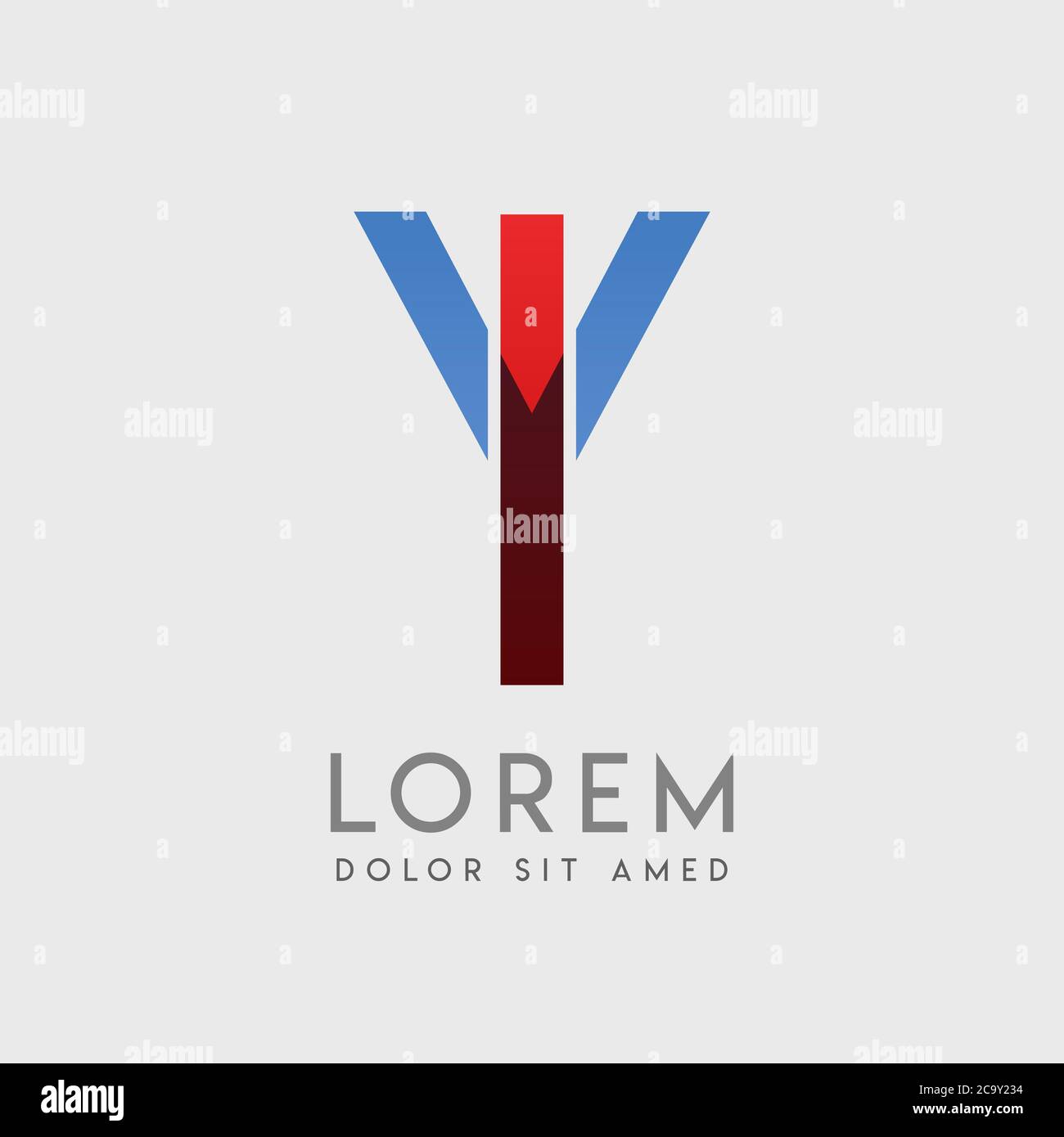 IY logo letters with blue and red gradation Stock Vector Image & Art ...