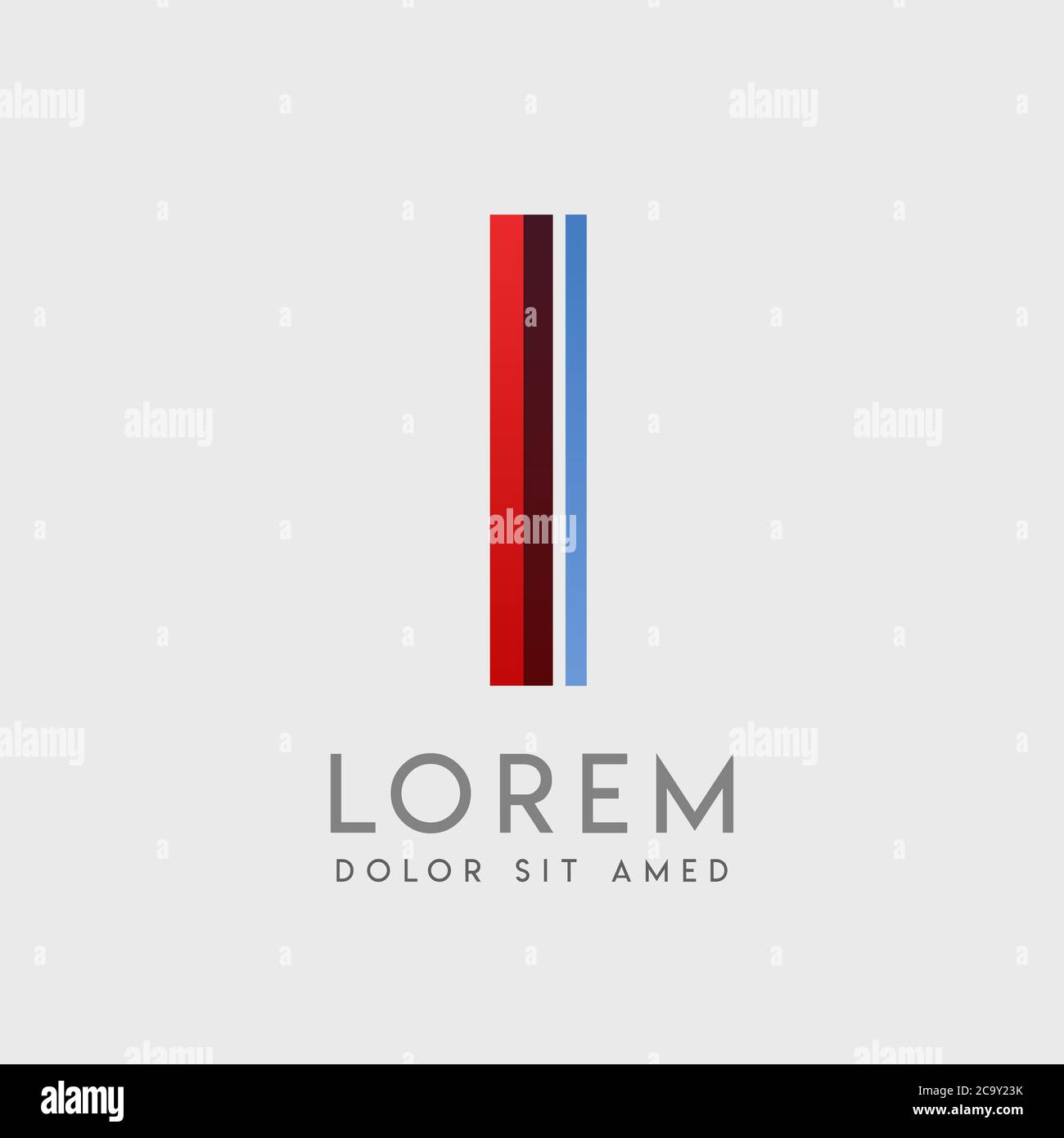 II logo letters with blue and red gradation Stock Vector Image & Art ...