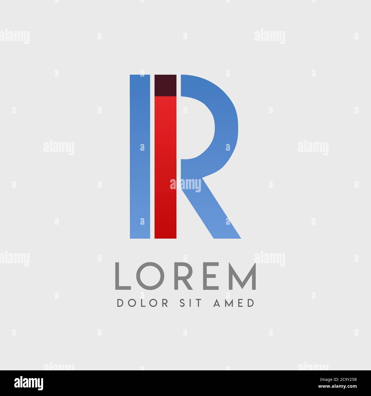 IR logo letters with blue and red gradation Stock Vector Image & Art ...