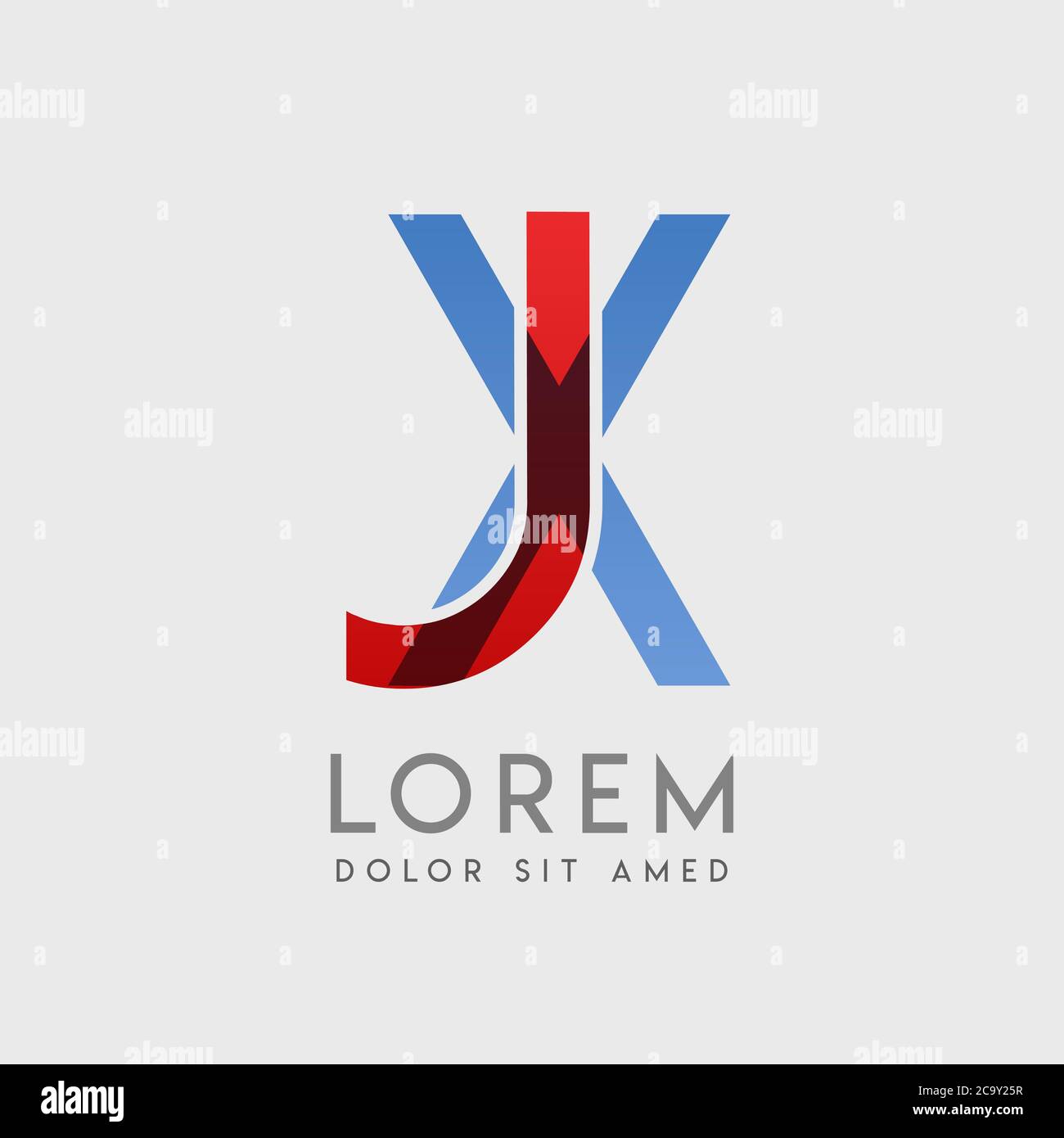 JX logo letters with blue and red gradation Stock Vector Image & Art ...