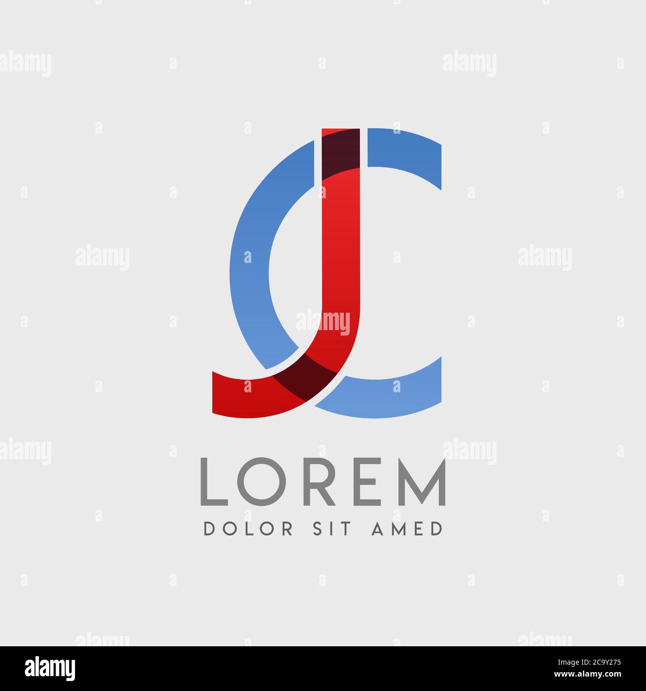 JC logo letters with blue and red gradation Stock Vector Image & Art ...