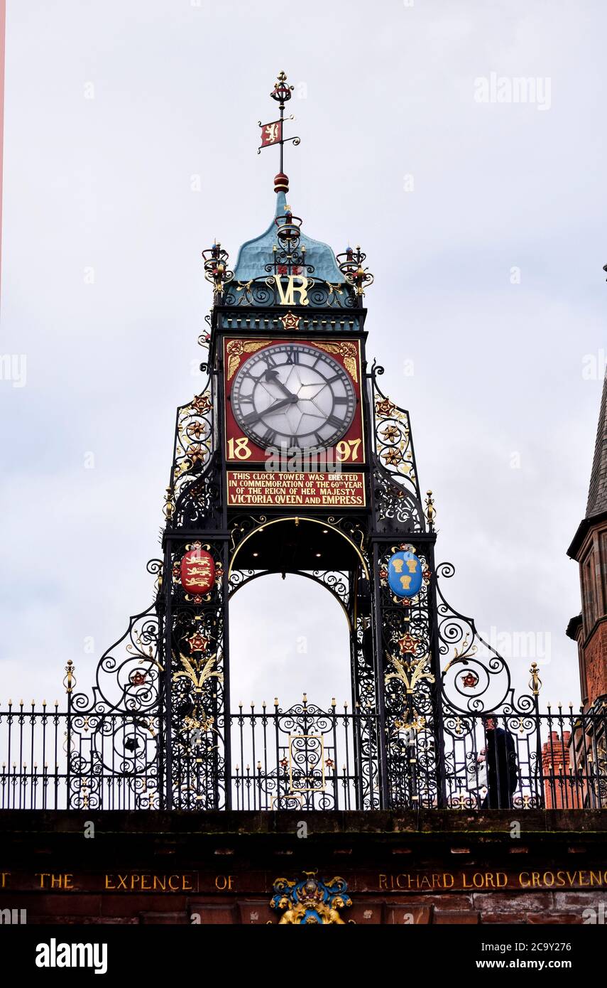 Eastgate Clock, Chester, England, Uk Stock Photo - Alamy