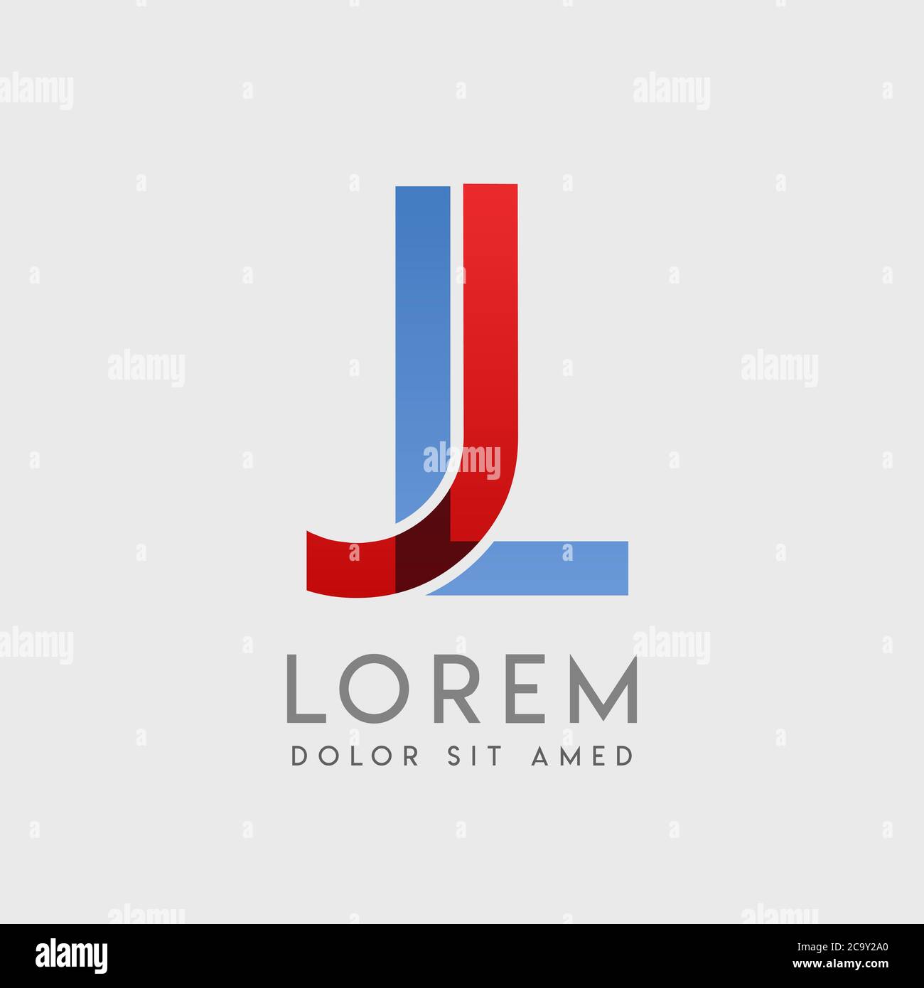 JL logo letters with blue and red gradation Stock Vector Image & Art ...