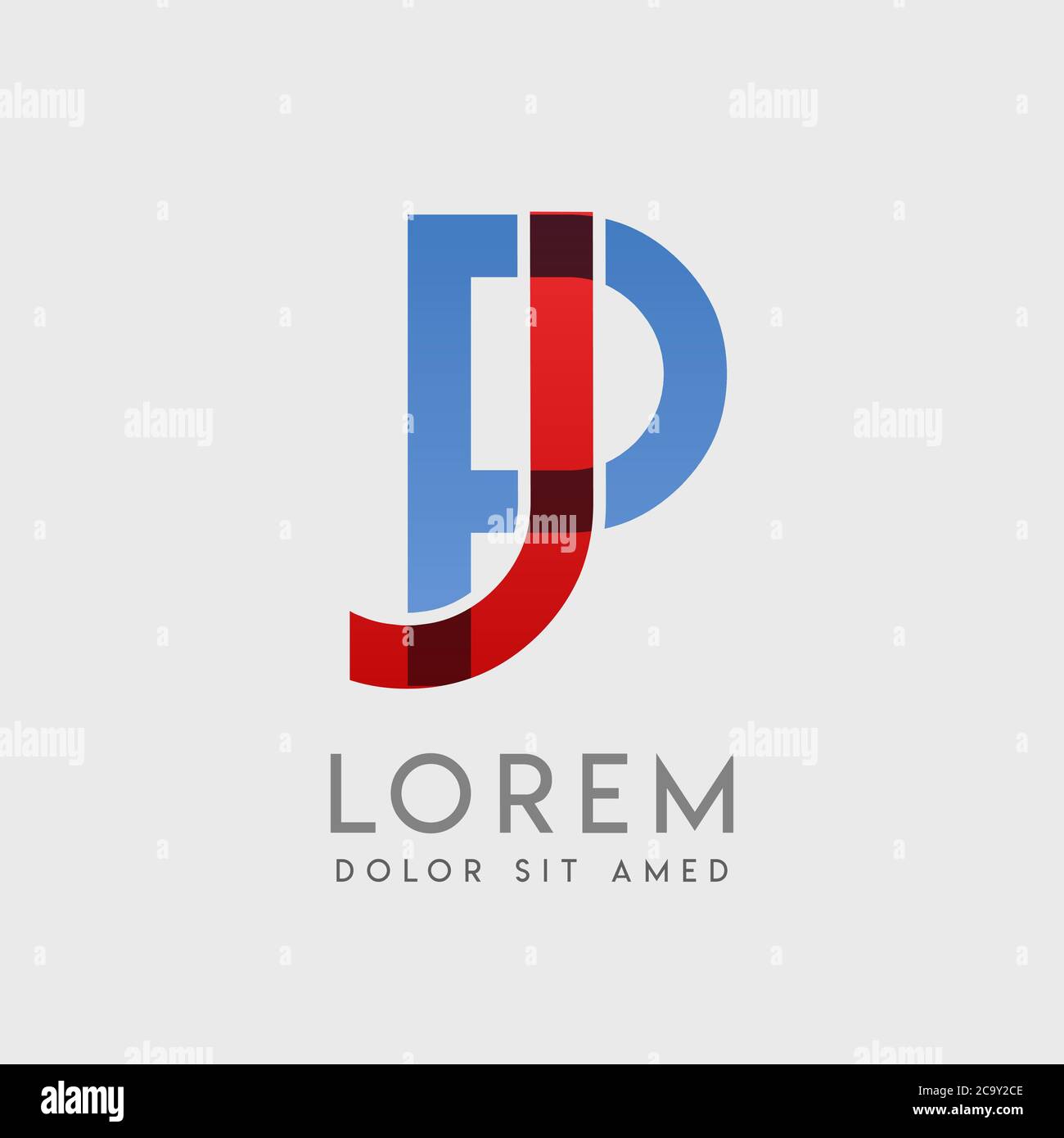 JP logo letters with blue and red gradation Stock Vector Image & Art ...