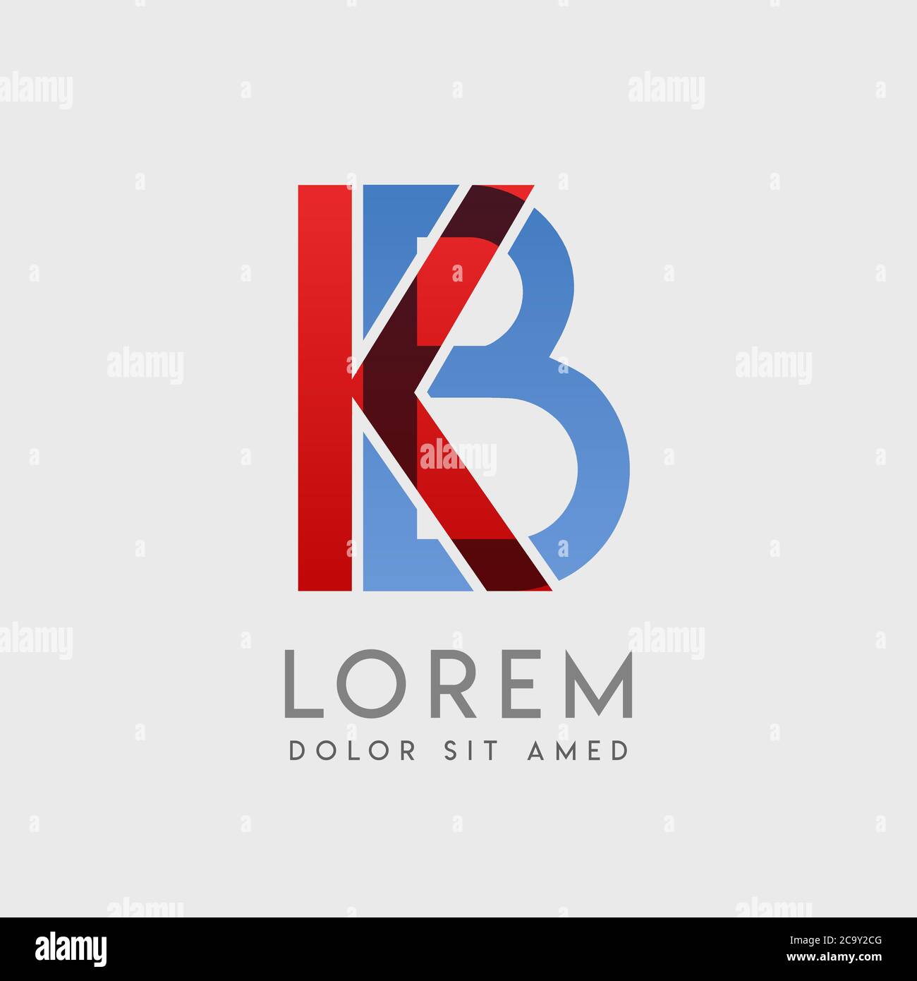 KB logo letters with blue and red gradation Stock Vector Image & Art ...
