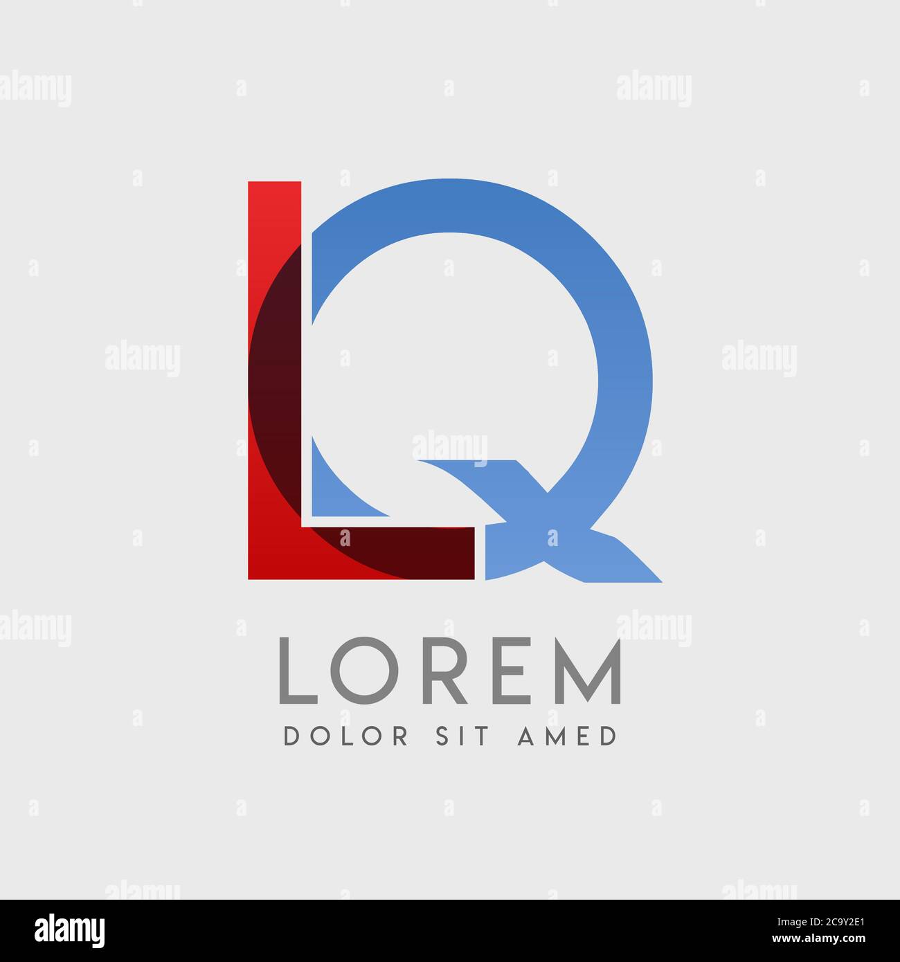 LQ logo letters with blue and red gradation Stock Vector Image & Art ...