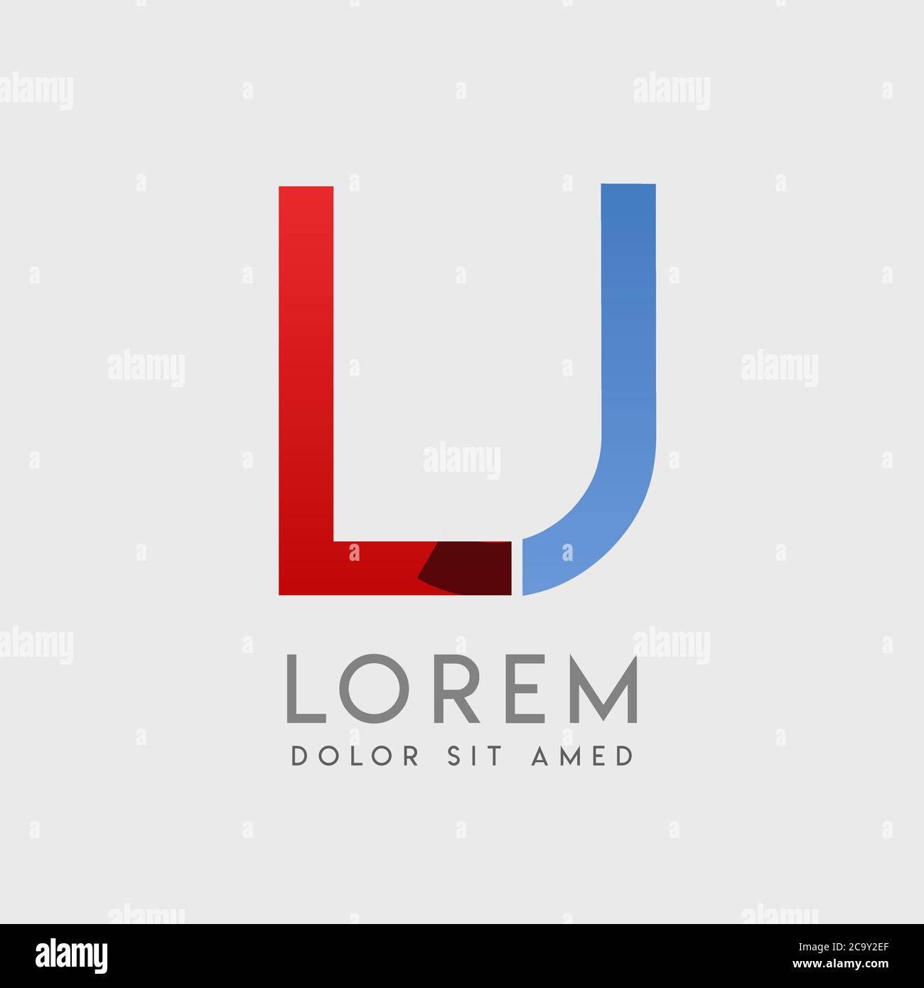 LJ logo letters with blue and red gradation Stock Vector Image & Art ...