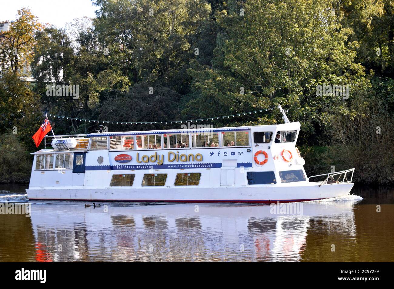 river boat on the river dee, chester, cheshire, england, uk Stock Photo ...