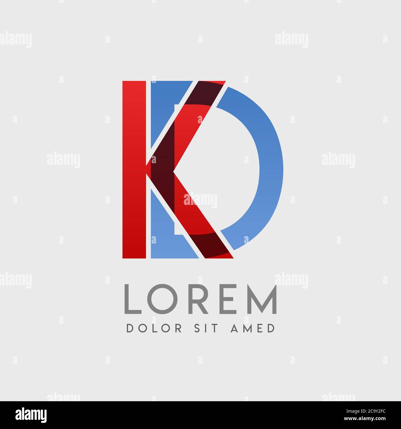 KD logo letters with blue and red gradation Stock Vector Image & Art ...