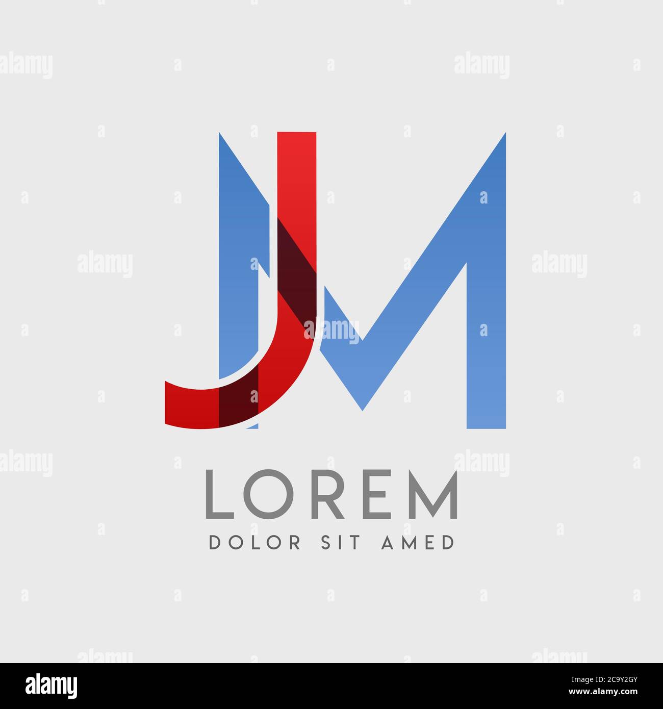 JM logo letters with blue and red gradation Stock Vector Image & Art ...
