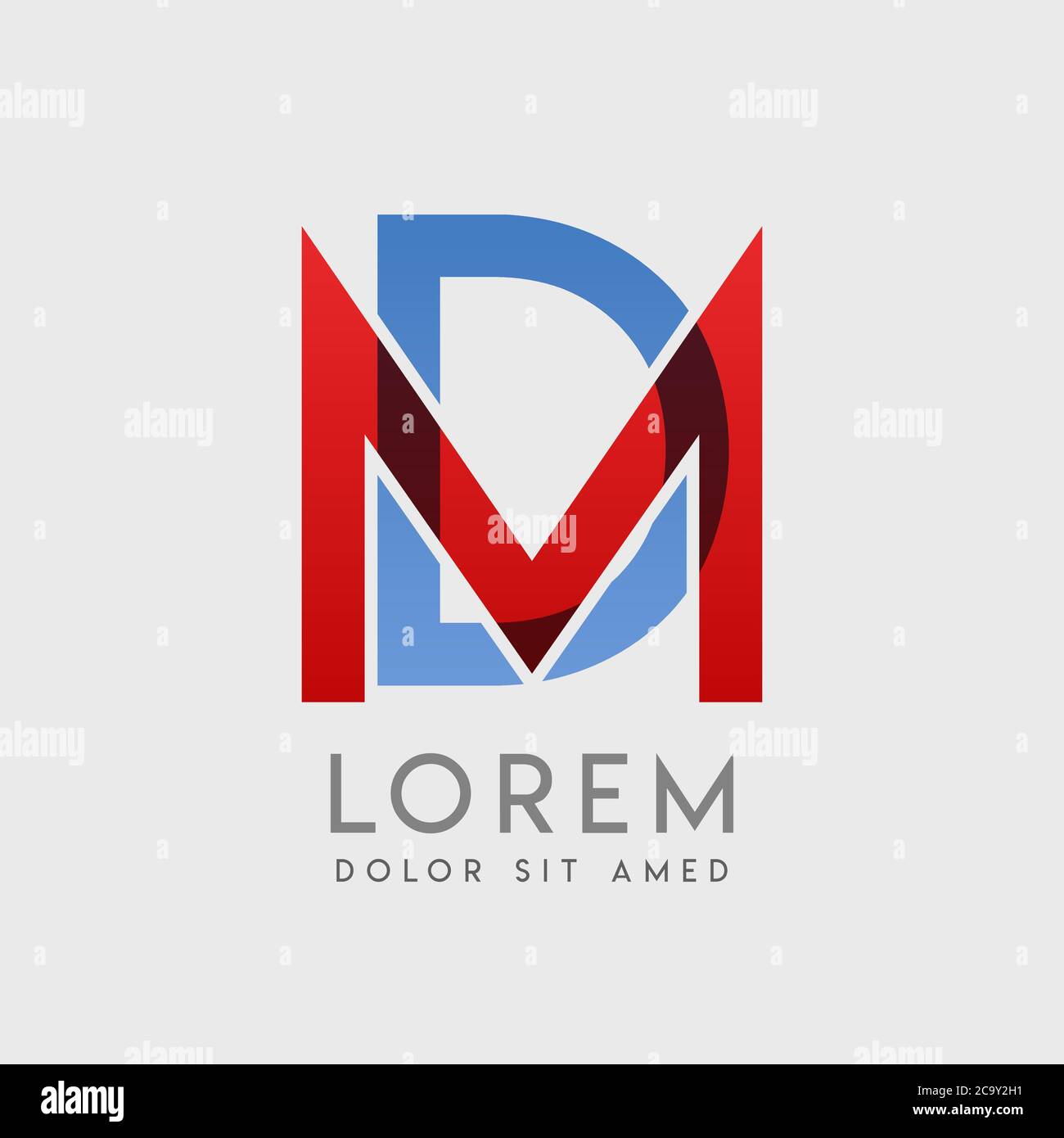 MD logo letters with blue and red gradation Stock Vector Image & Art ...
