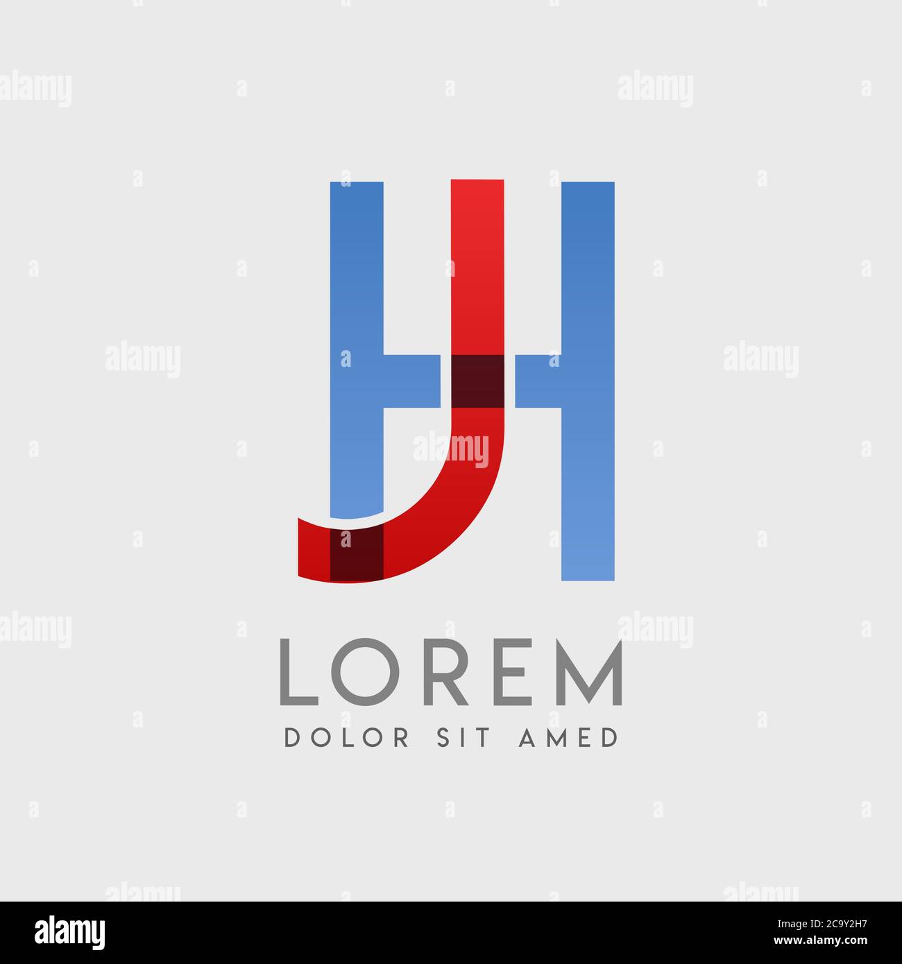 JH logo letters with blue and red gradation Stock Vector Image & Art ...