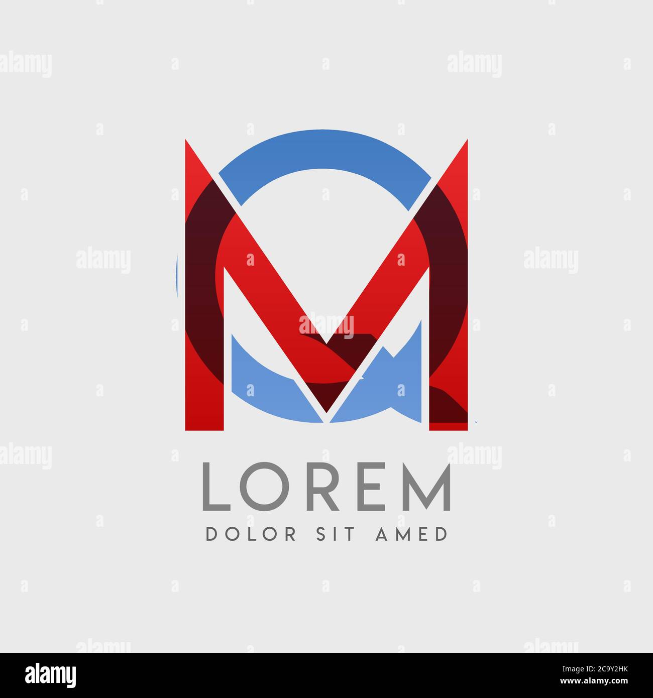 MQ logo letters with blue and red gradation Stock Vector Image & Art ...