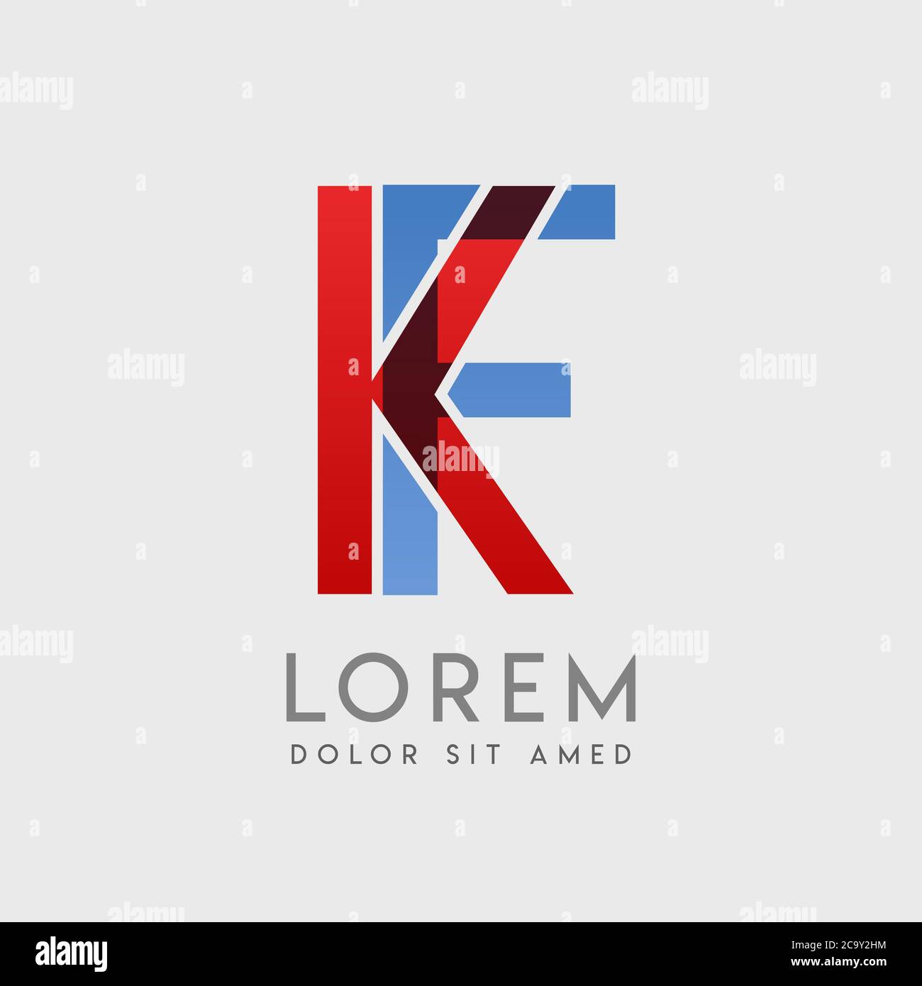 KF logo letters with blue and red gradation Stock Vector Image & Art ...