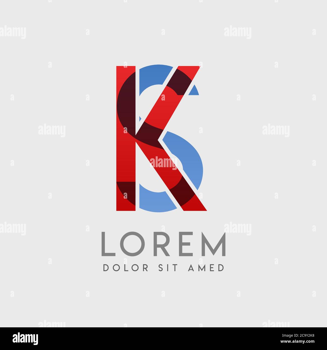 KS logo letters with blue and red gradation Stock Vector Image & Art ...