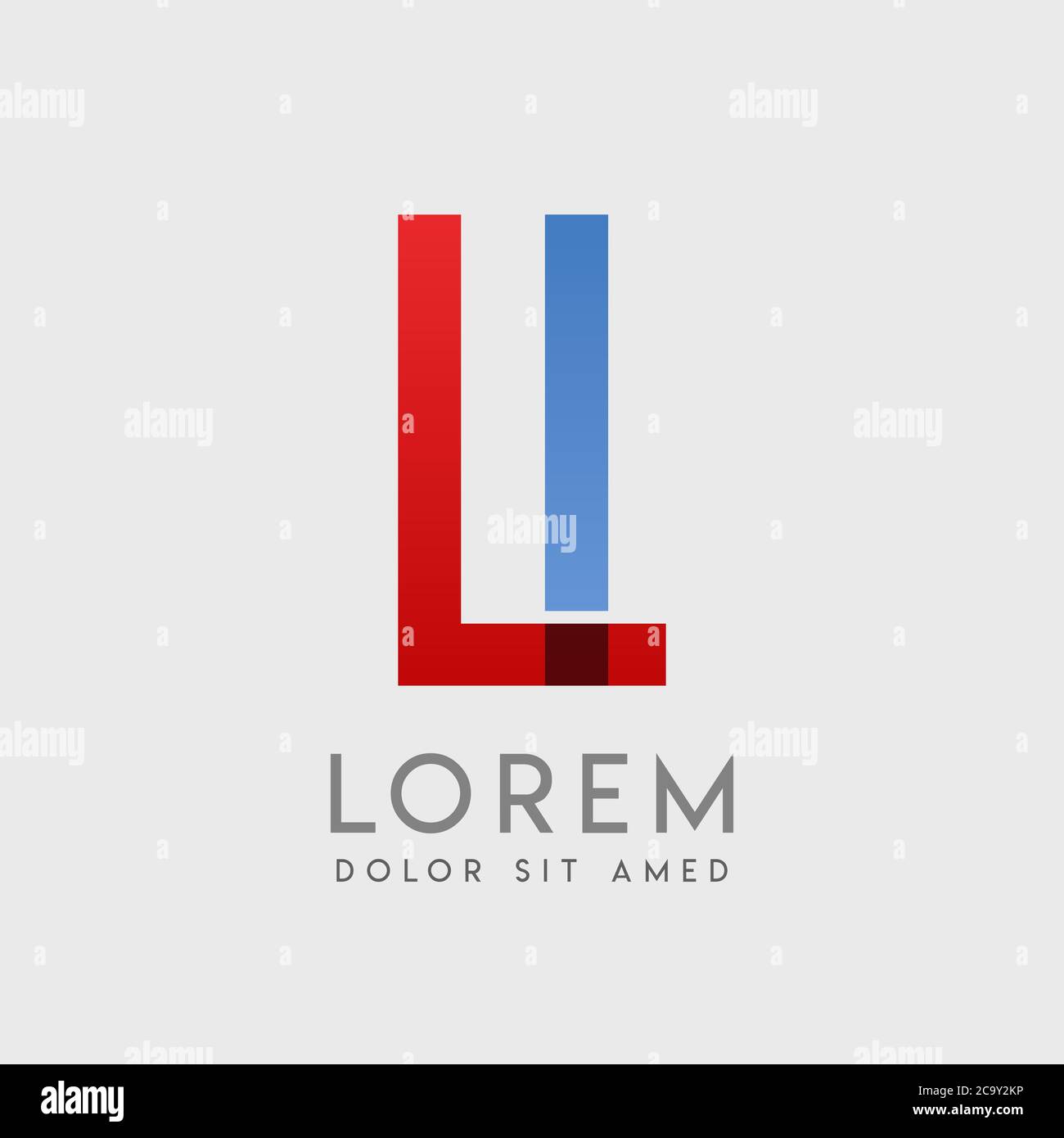 LI logo letters with blue and red gradation Stock Vector Image & Art ...