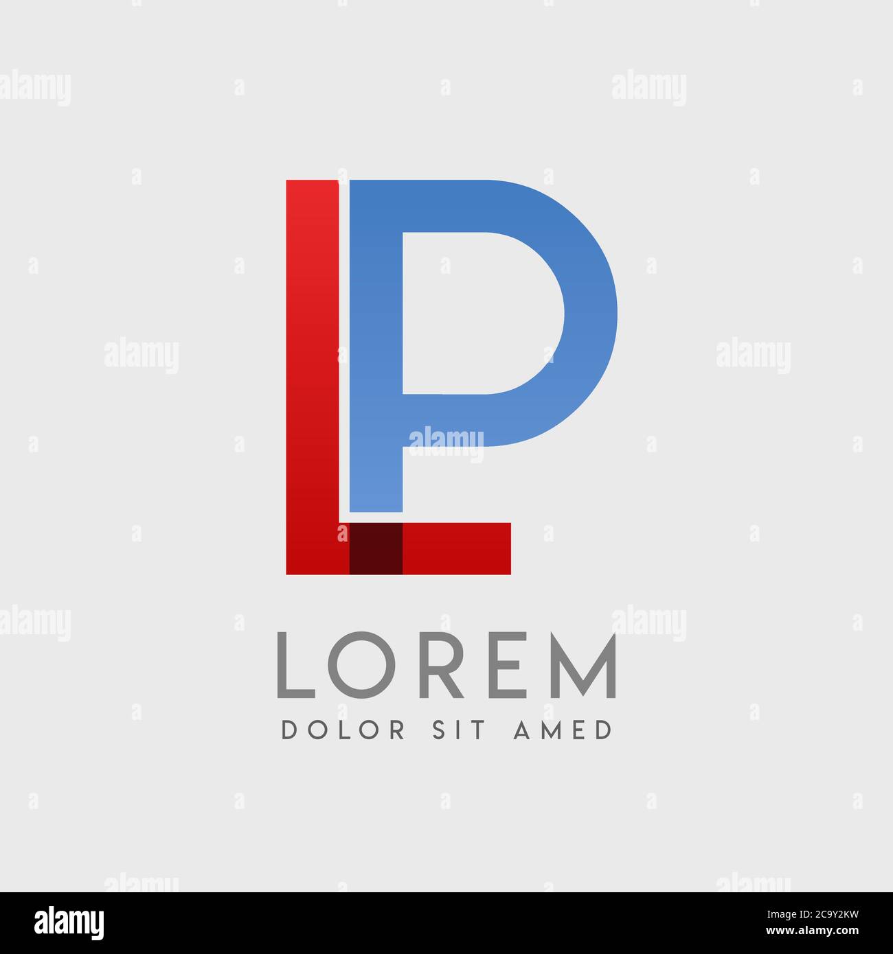 LP logo letters with blue and red gradation Stock Vector Image & Art ...