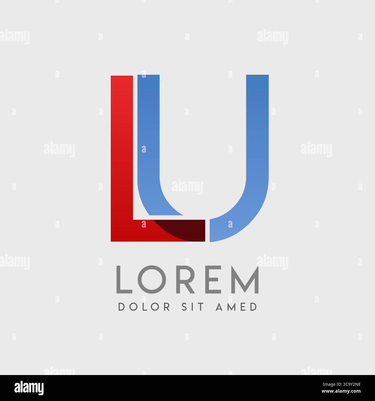 LU logo letters with blue and red gradation Stock Vector Image & Art ...