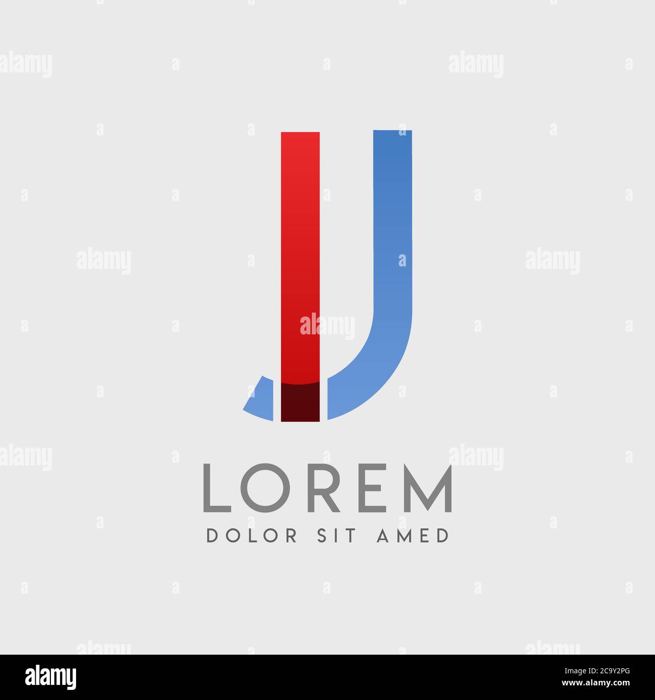 IJ logo letters with blue and red gradation Stock Vector Image & Art ...
