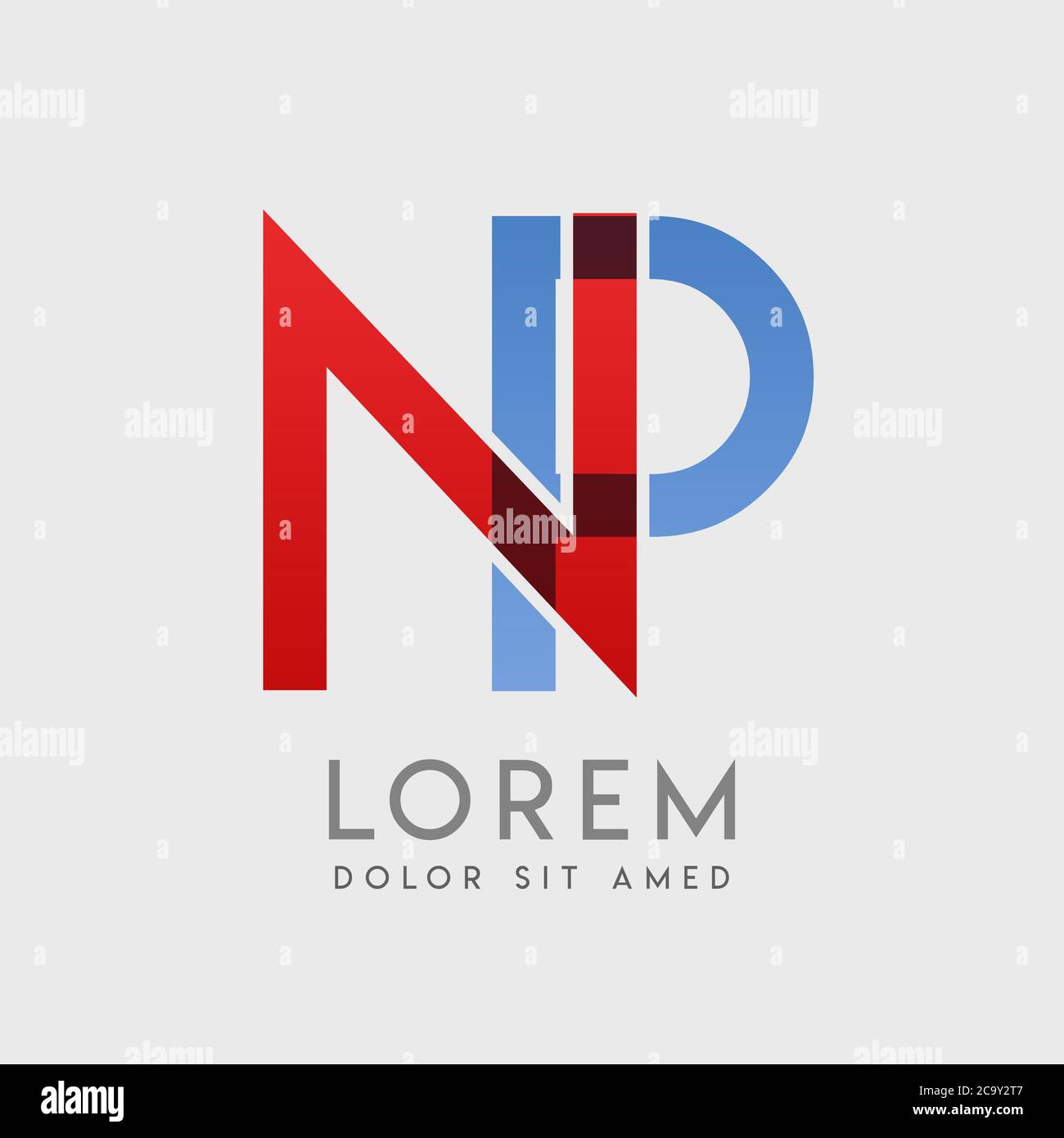 NP logo letters with blue and red gradation Stock Vector Image & Art ...