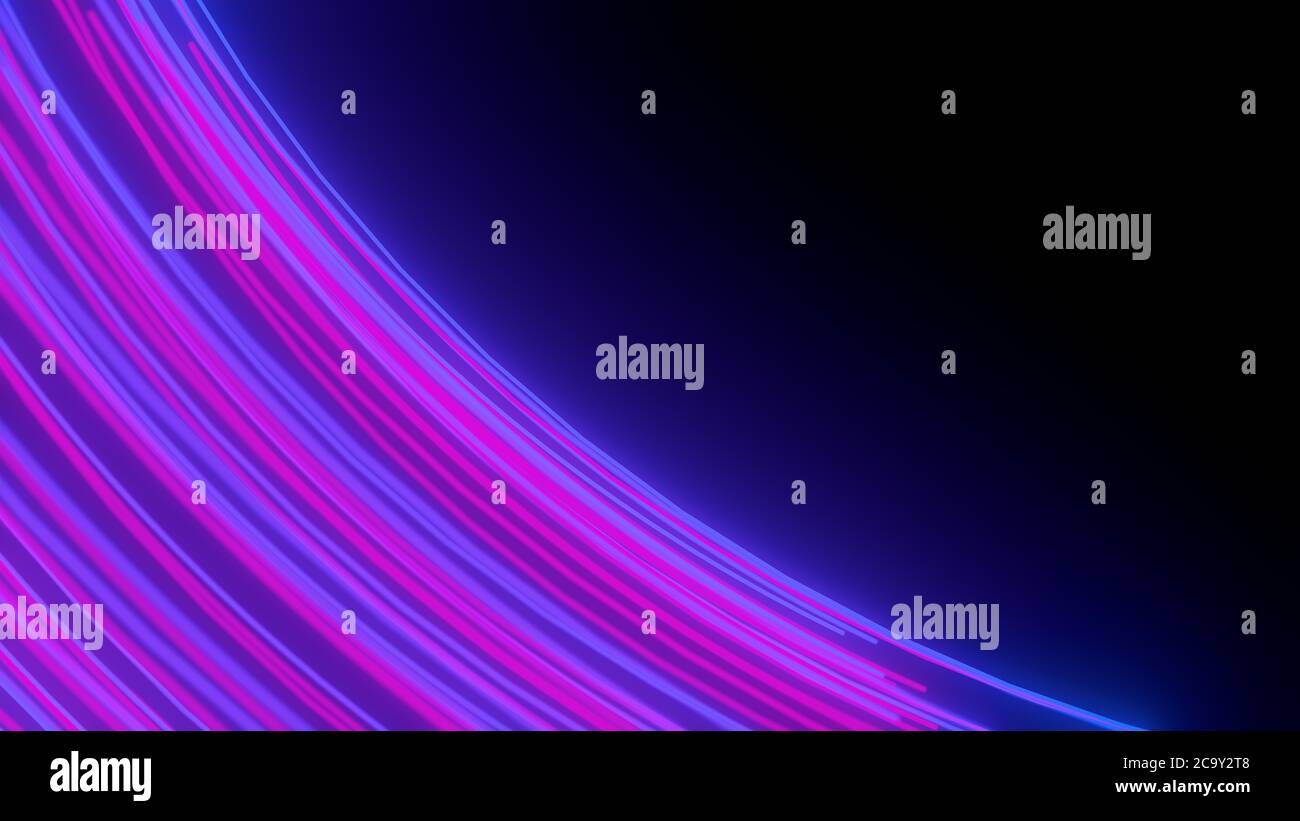 Violet, blue, pink and red abstract radial lines geometric black ...