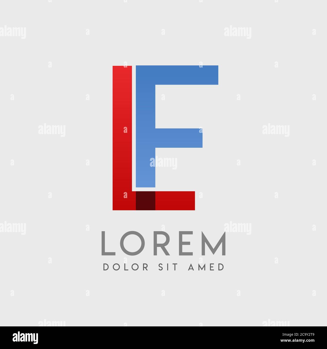 LF logo letters with blue and red gradation Stock Vector Image & Art ...