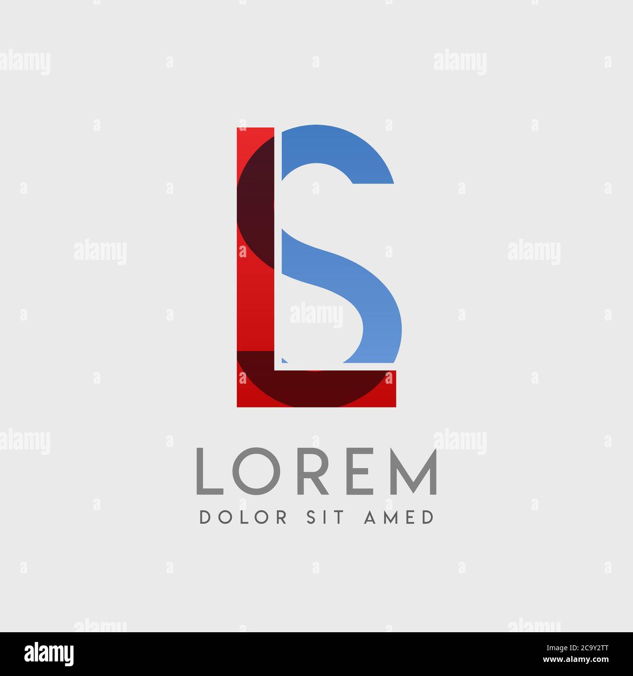 LS logo letters with blue and red gradation Stock Vector Image & Art ...