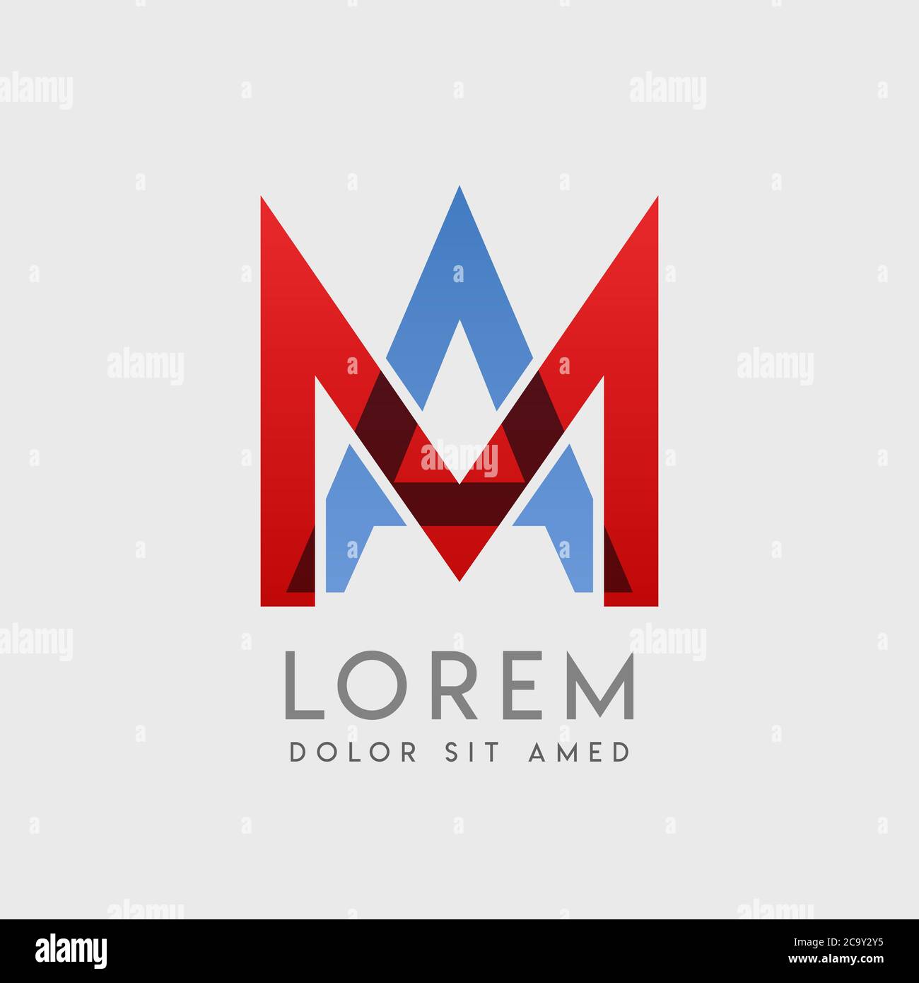 MA logo letters with blue and red gradation Stock Vector Image & Art ...