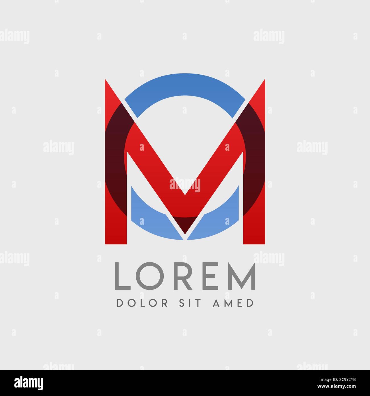 MO logo letters with blue and red gradation Stock Vector Image & Art ...
