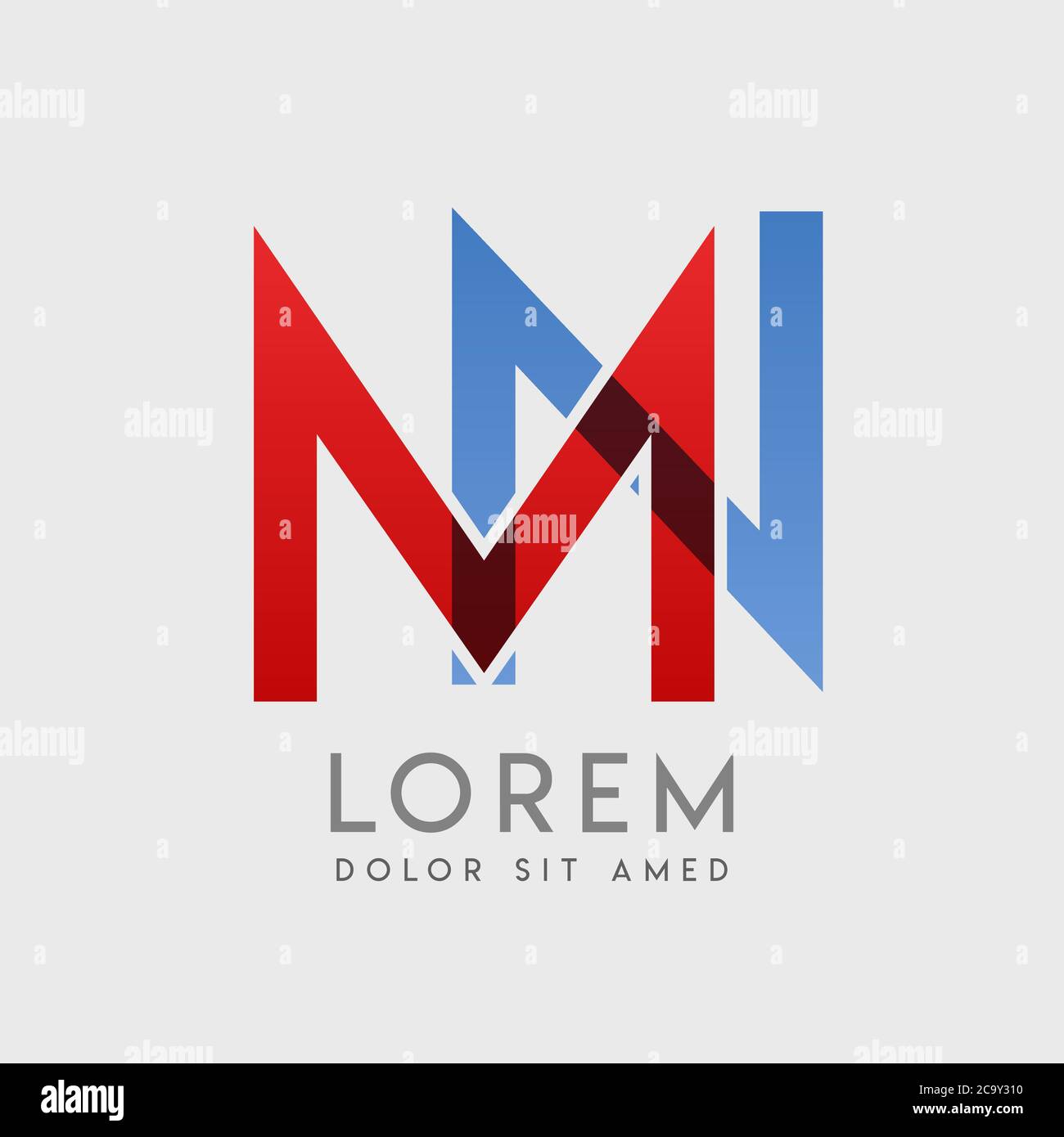 MN logo letters with blue and red gradation Stock Vector Image & Art ...