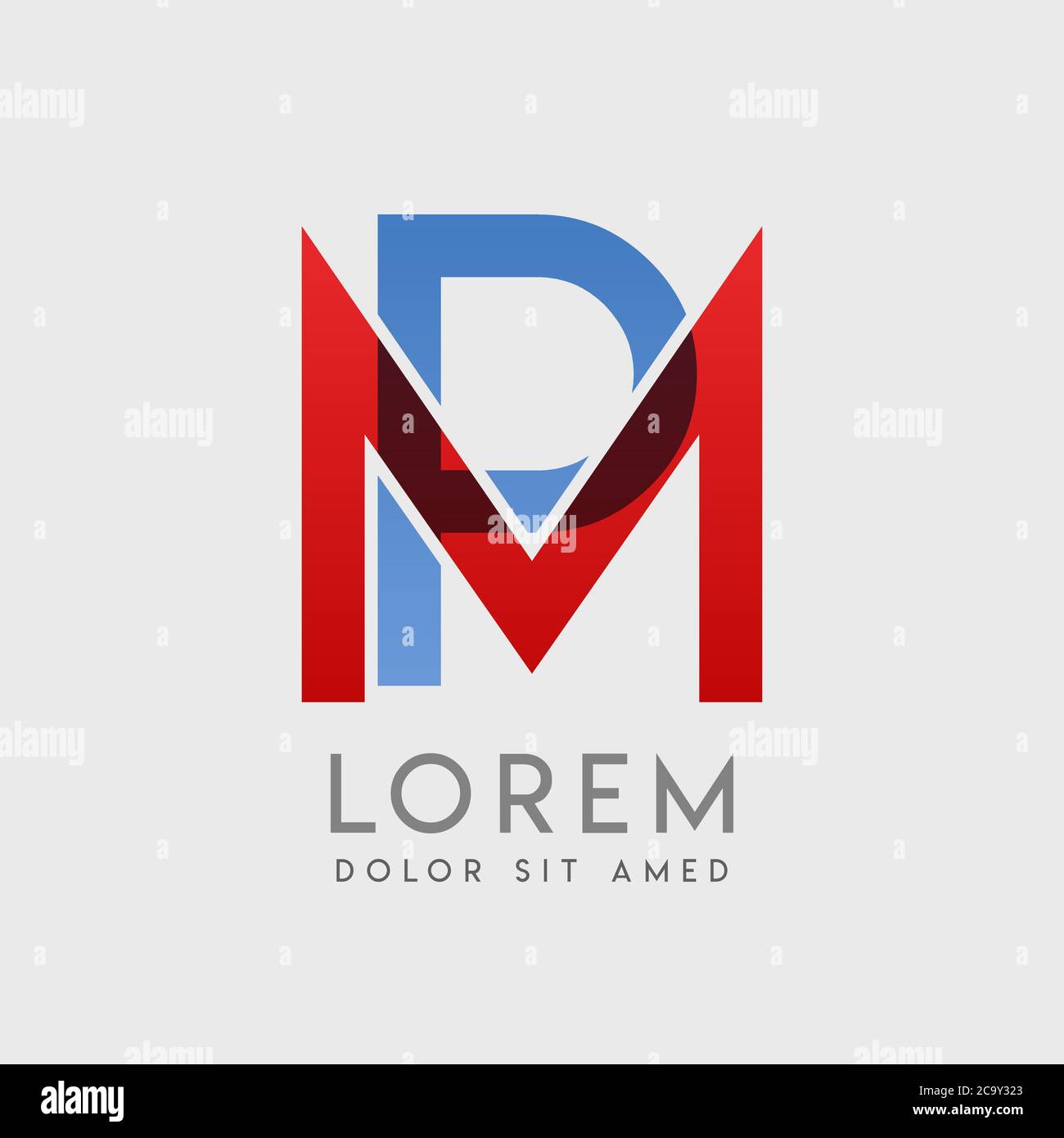 MP logo letters with blue and red gradation Stock Vector Image & Art ...