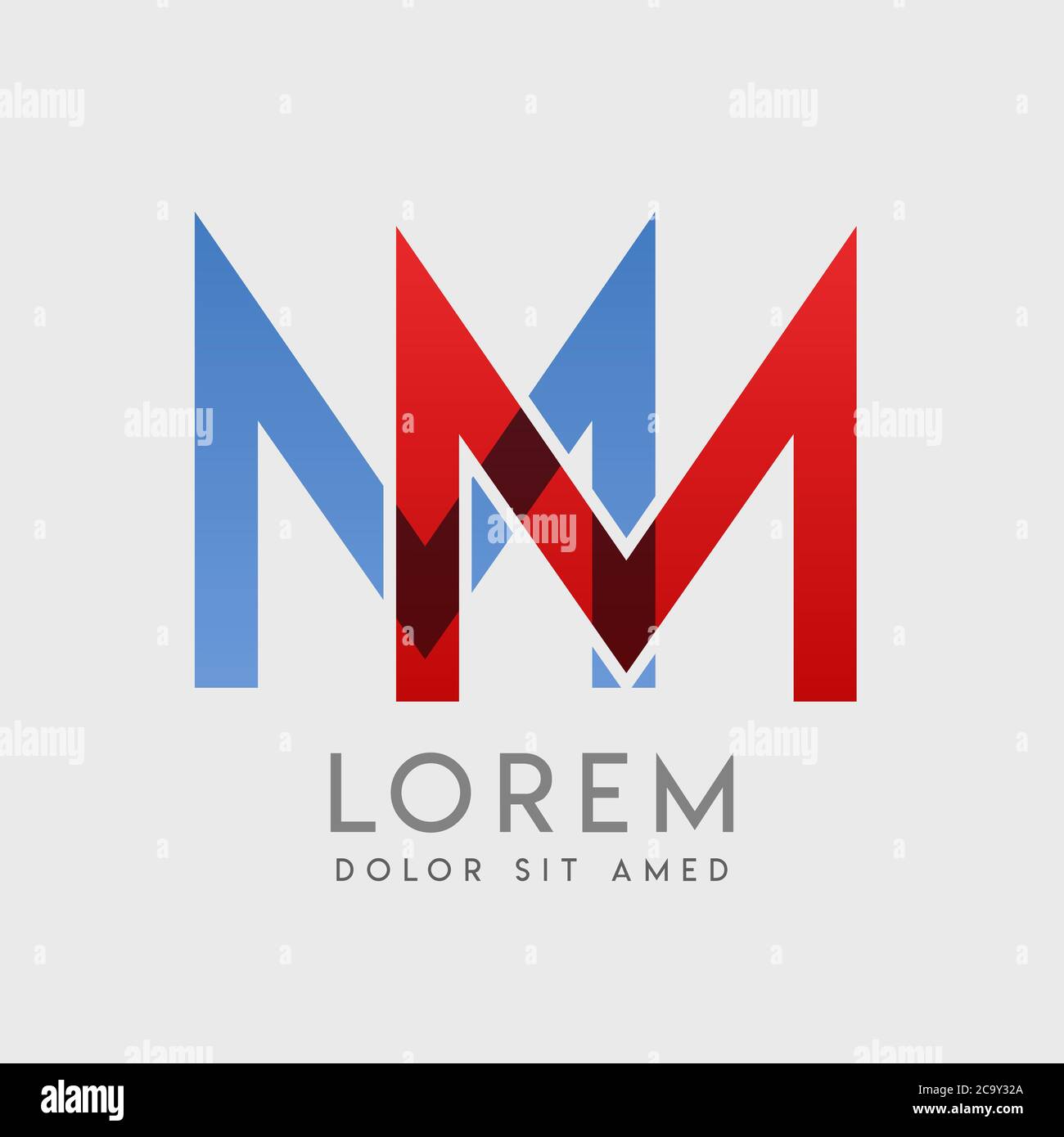 MM logo letters with blue and red gradation Stock Vector Image & Art ...