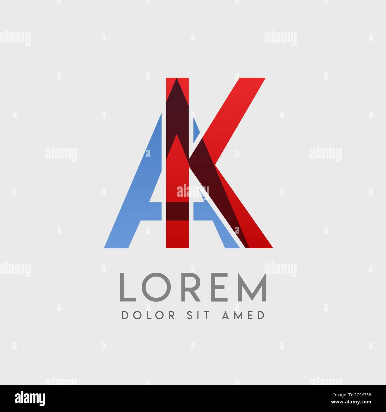 KA logo letters with blue and red gradation Stock Vector Image & Art ...